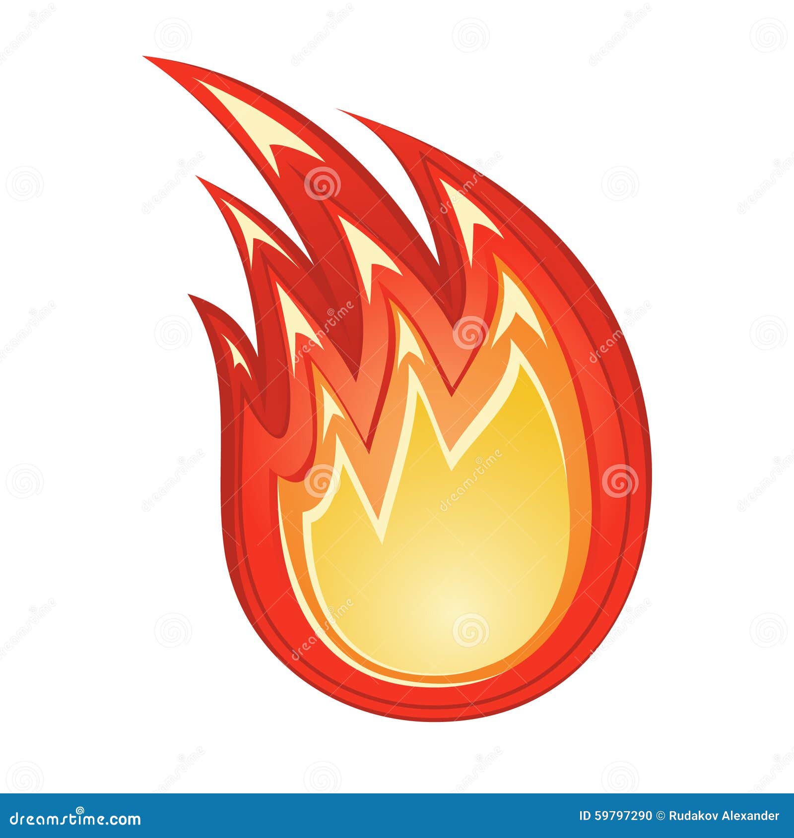 Fuoco stilizzato illustrazione vettoriale. Illustrazione di elementi ...