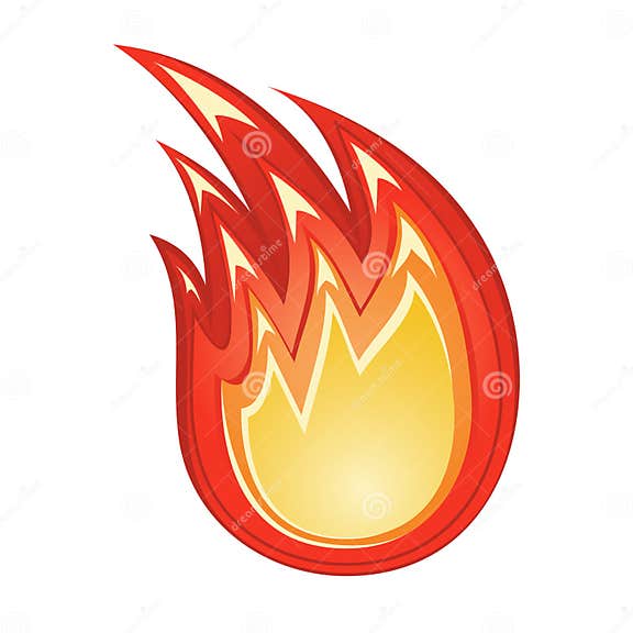 Fuoco stilizzato illustrazione vettoriale. Illustrazione di elementi ...