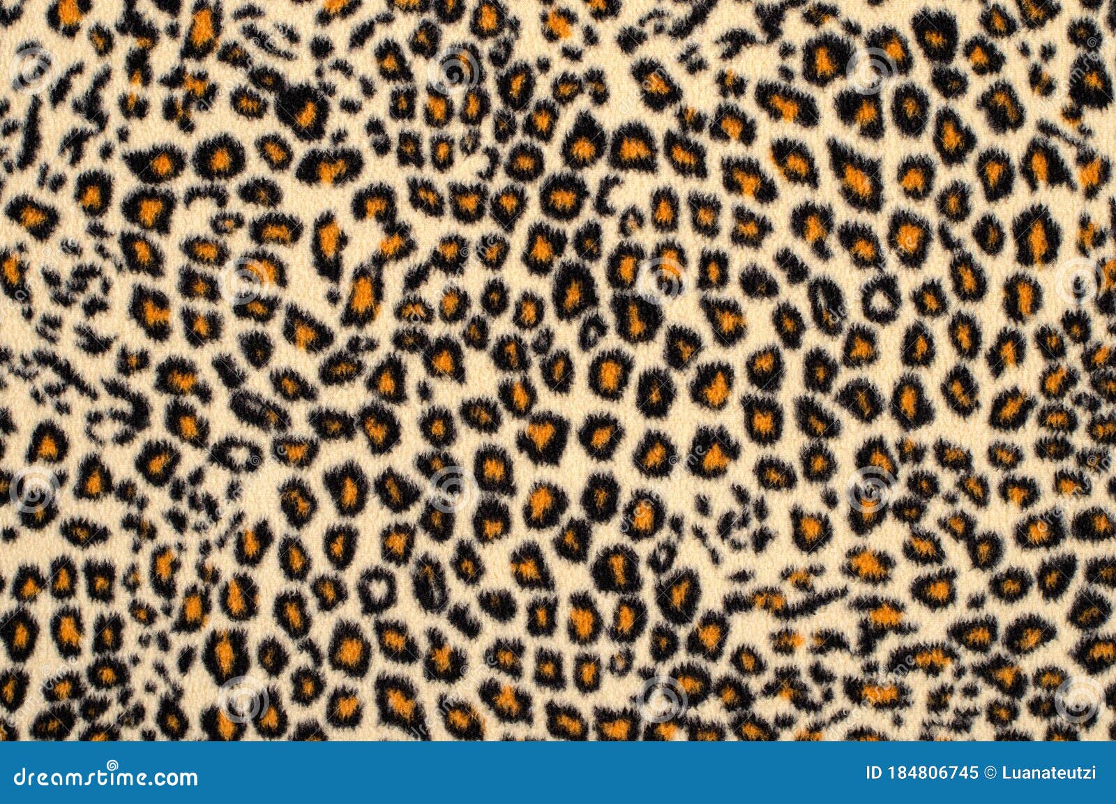 Brown with Black Leopard Pattern on Soft Fabric. Stock Image - Image of ...