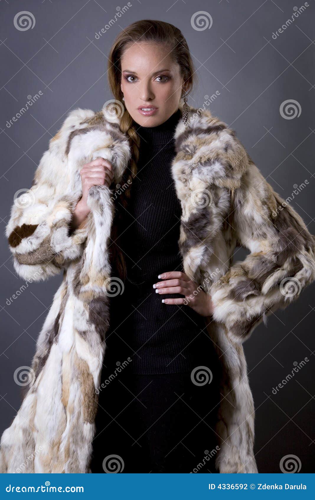 Fur coat stock photo. Image of black, human, cold, winter - 4336592