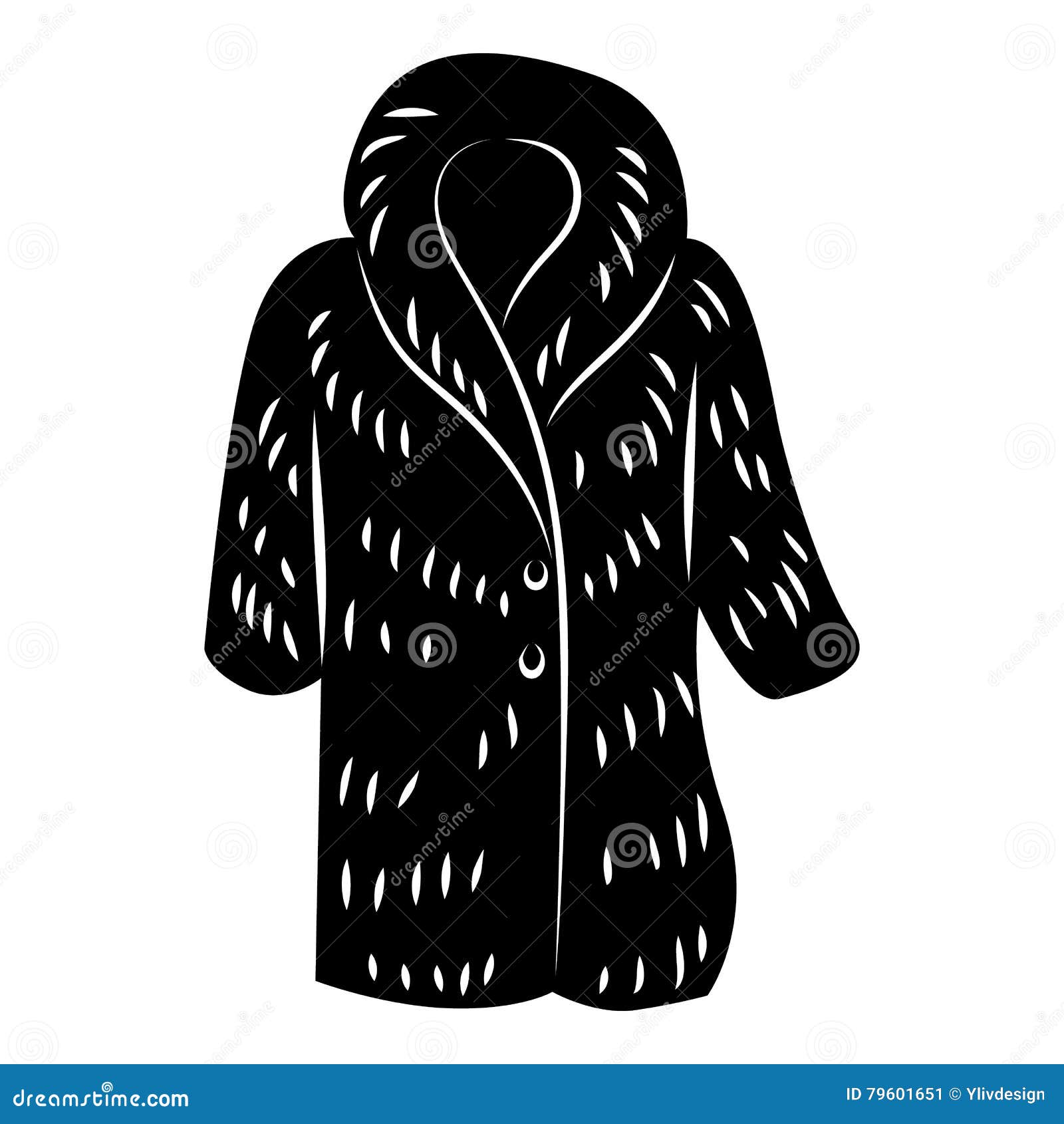 Fur Coat Icon, Simple Style Stock Vector - Illustration of modern, lady ...