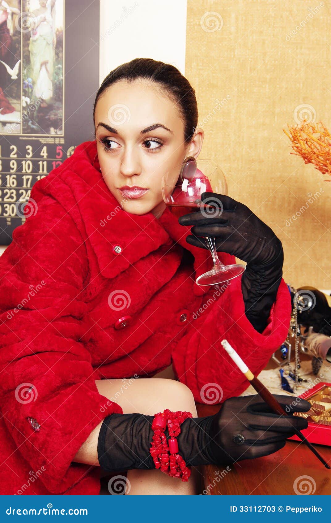 Fur collection stock image. Image of clothing, model - 33112703