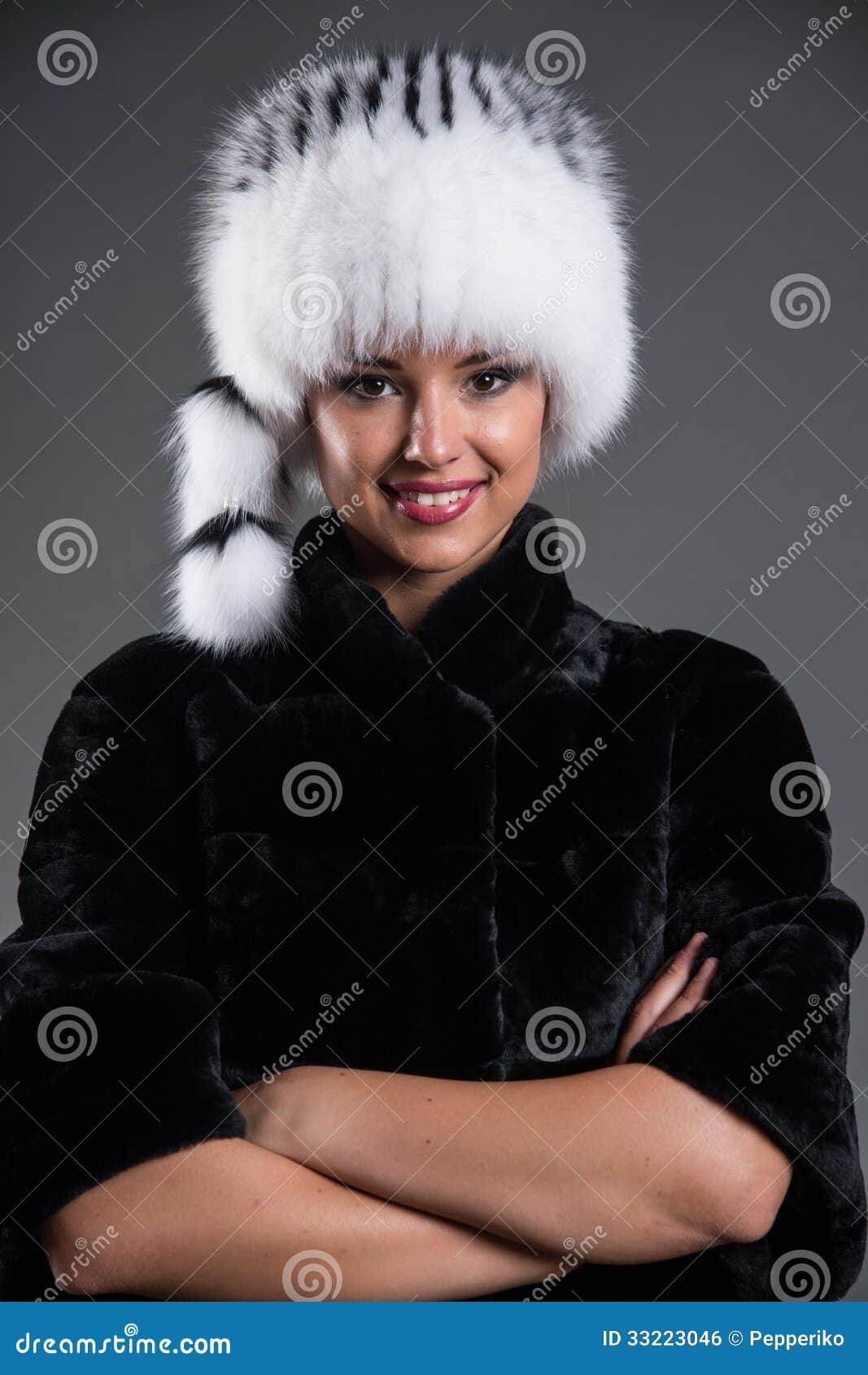 Fur collection stock photo. Image of beauty, flirt, model - 33223046