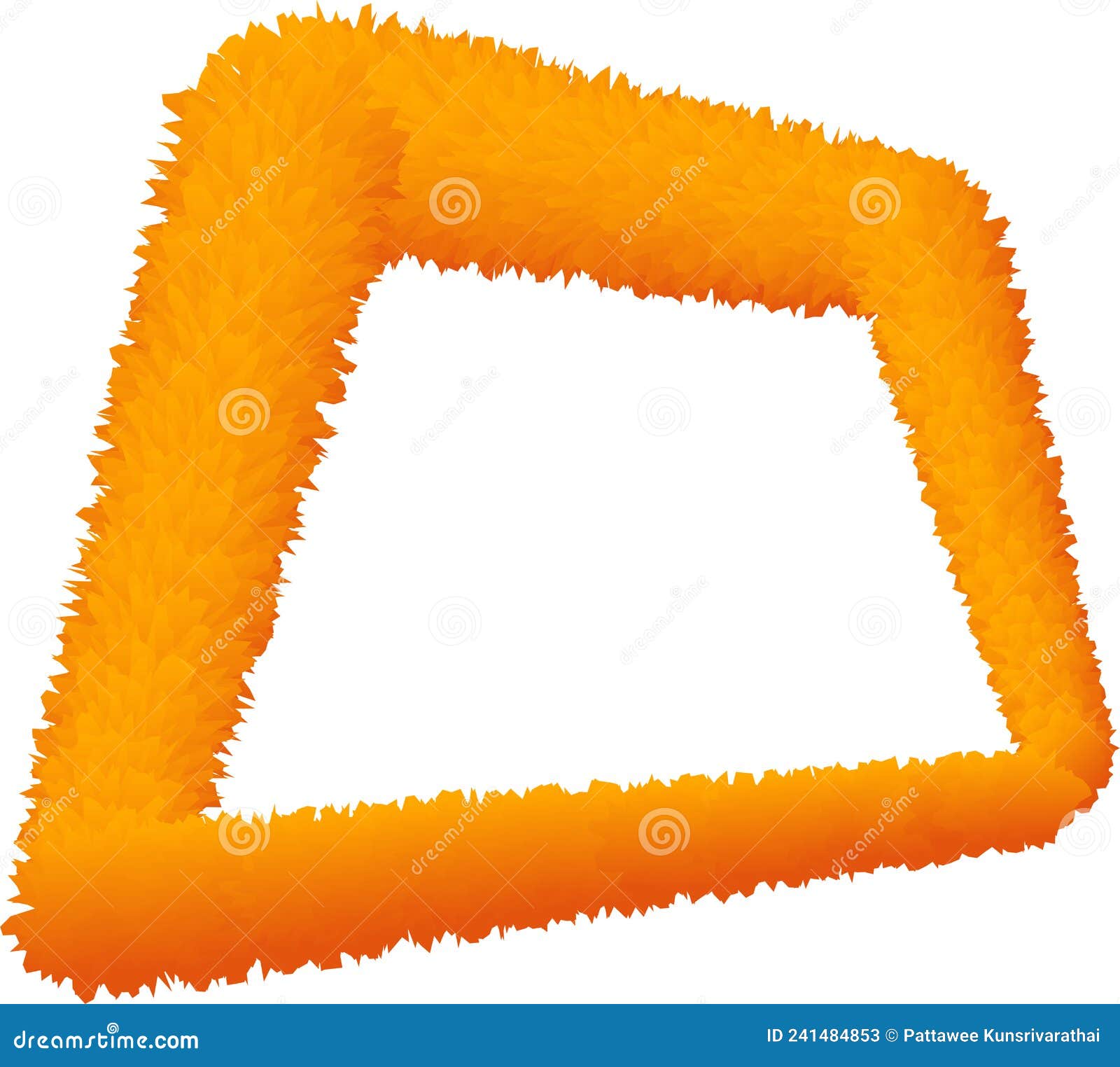 Fur Frame Isolated on White Background Stock Illustration ...