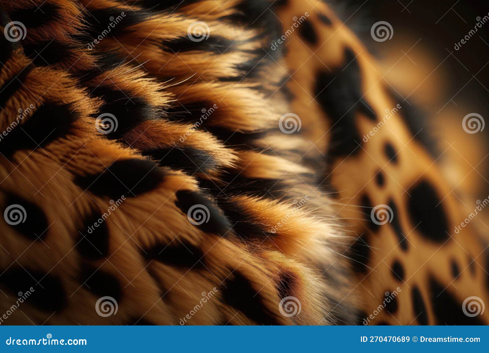 Fur Leopard Texture Close-up. AI Generation Stock Image - Image of ...