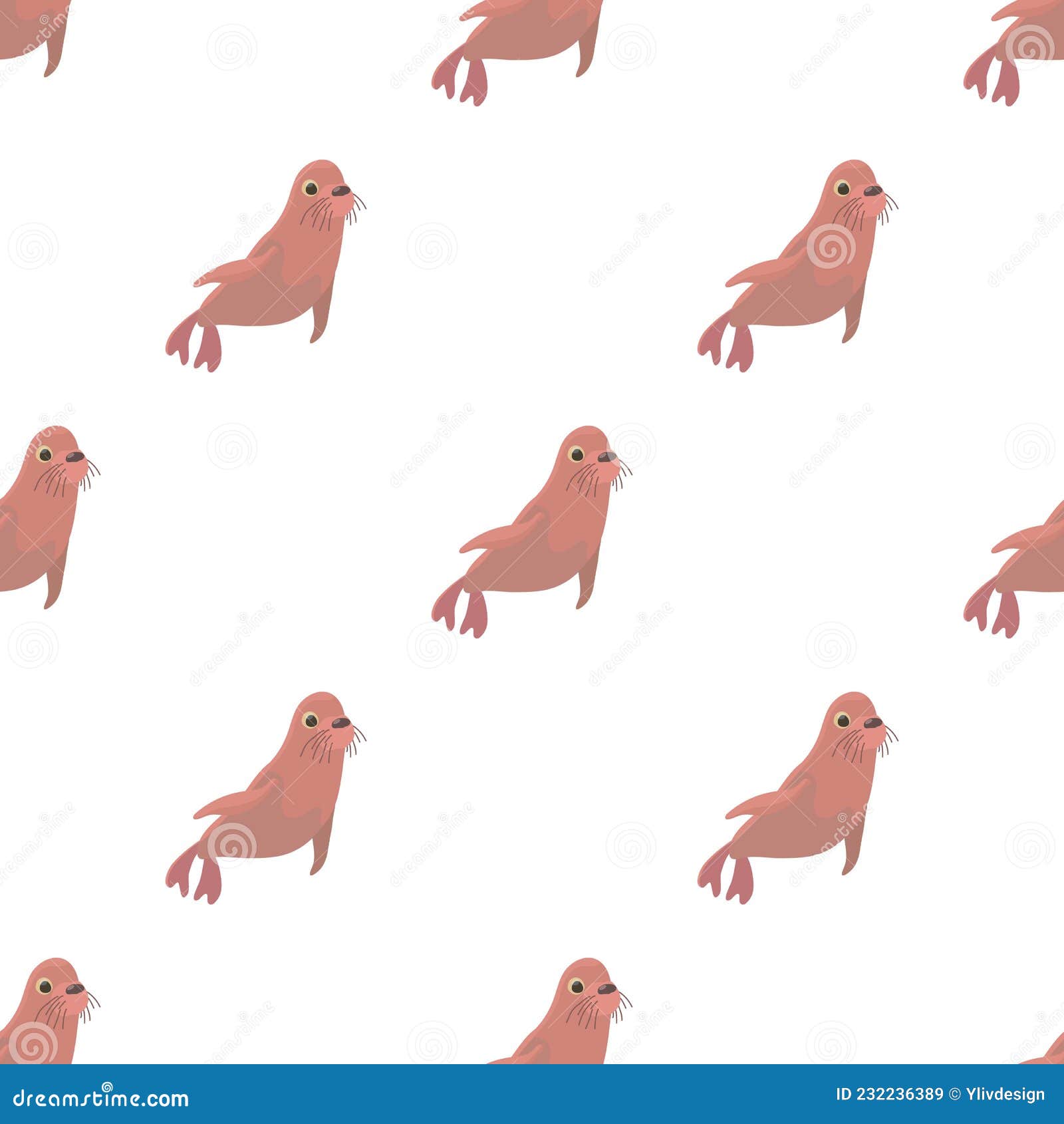 Fur Seal Pattern Seamless Vector Stock Illustration - Illustration of ...