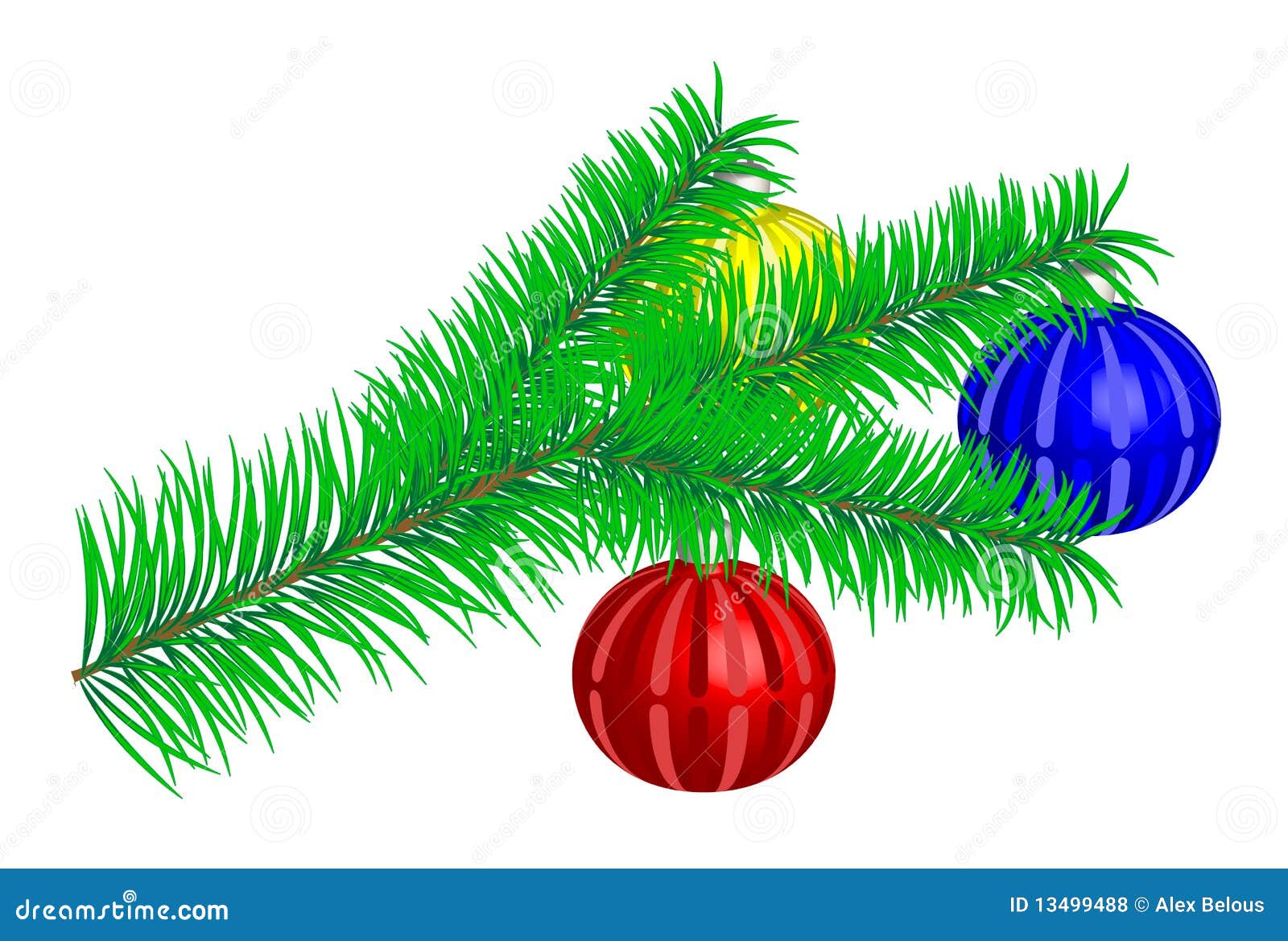 Fur-tree branch stock vector. Illustration of season - 13499488