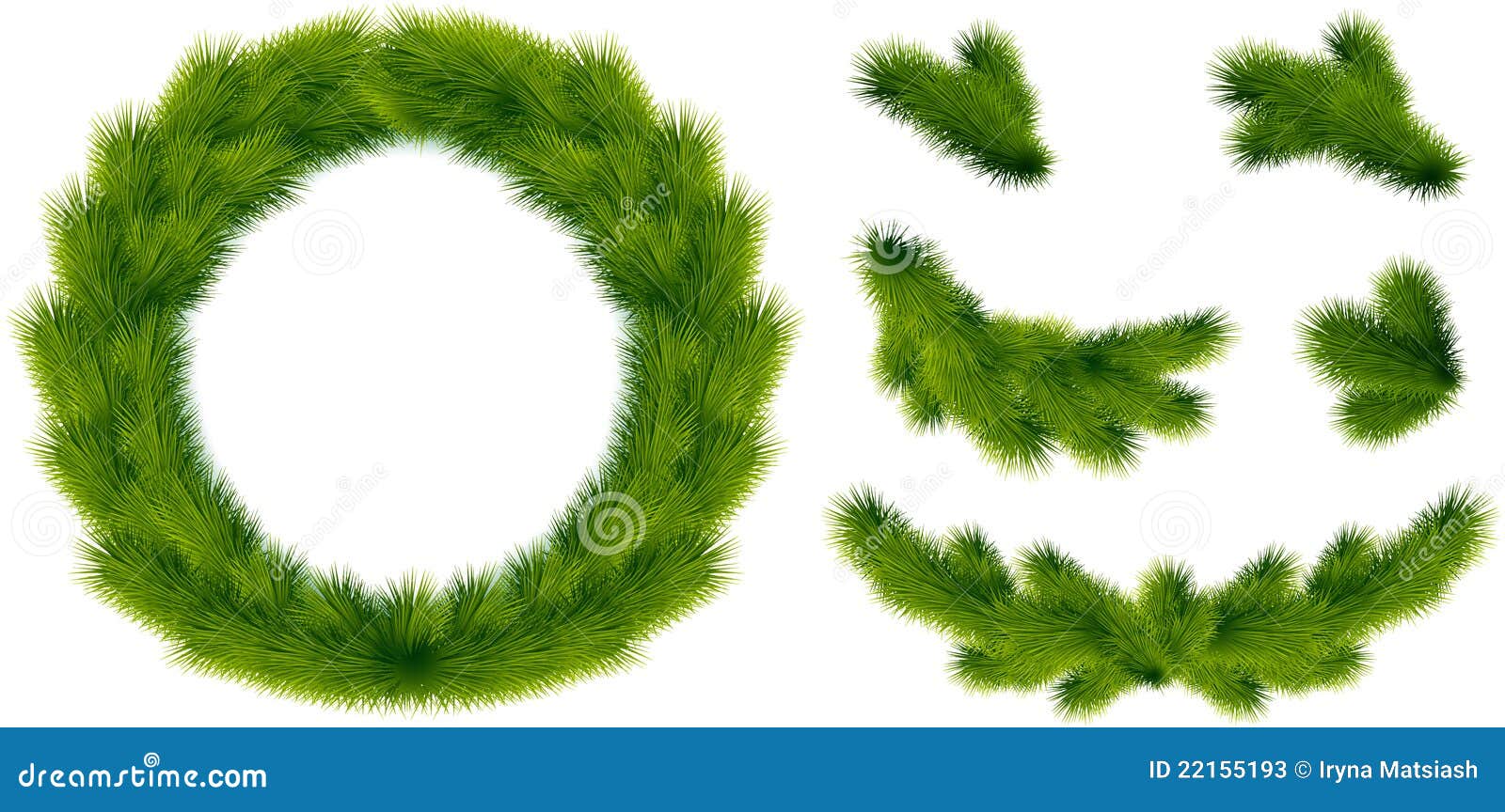 Fur-tree branches. stock vector. Illustration of decoration - 22155193