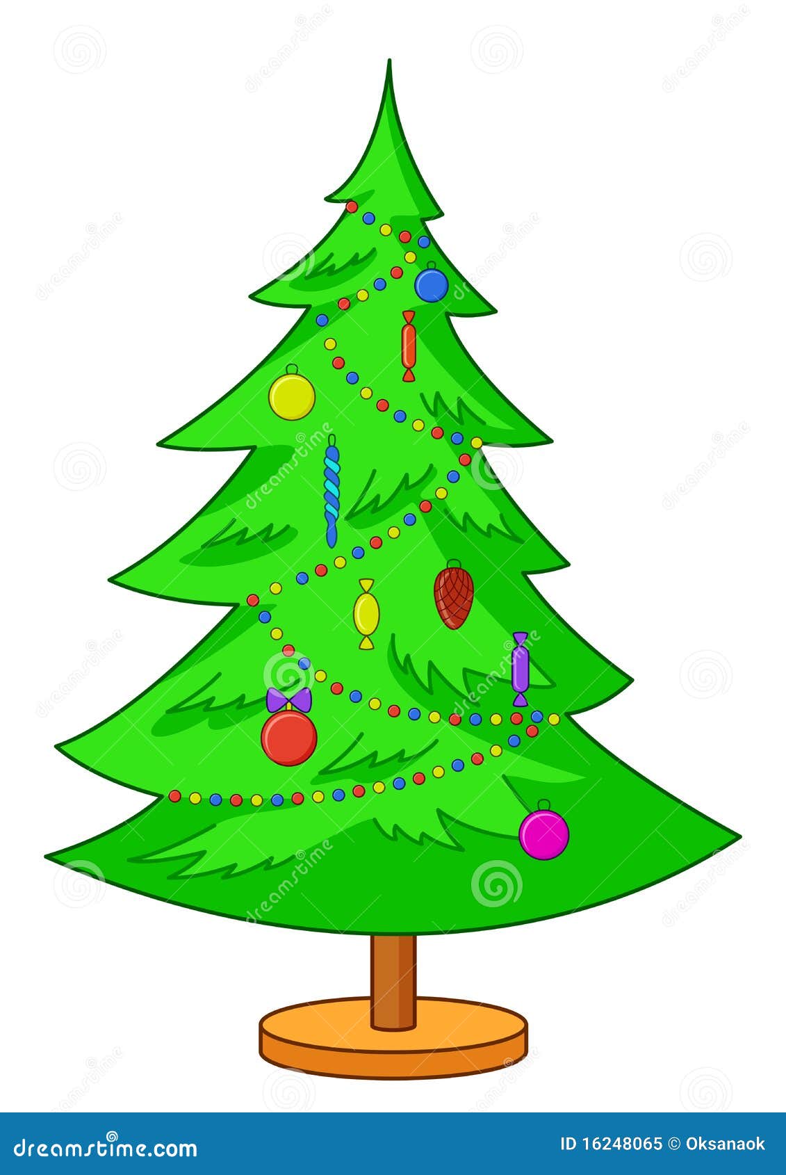 Fur-tree Christmas stock vector. Illustration of happy - 16248065