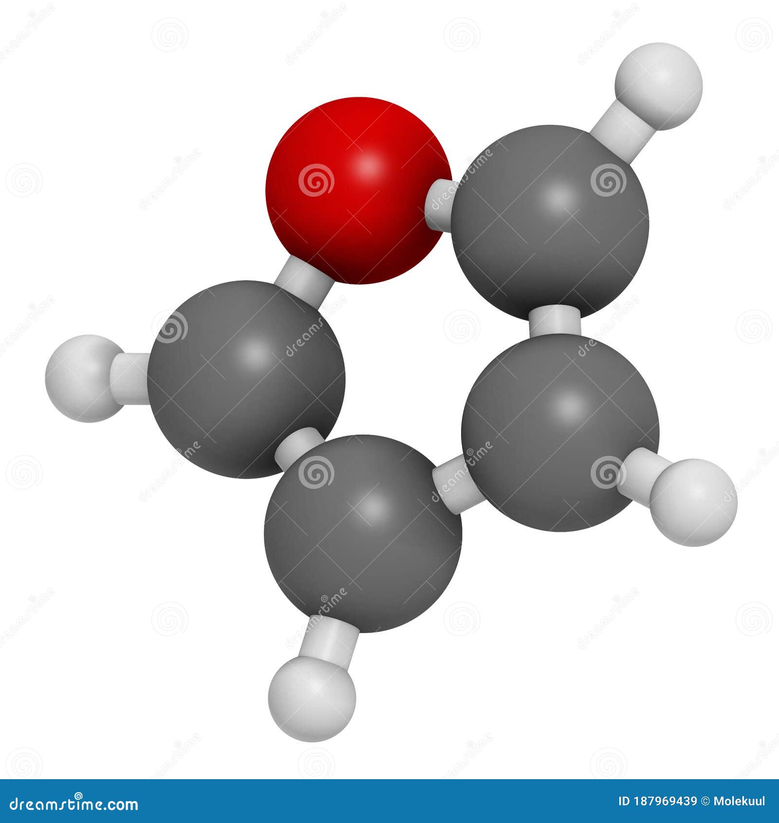Furan Heterocyclic Aromatic Molecule. Skeletal Formula. Royalty-Free ...