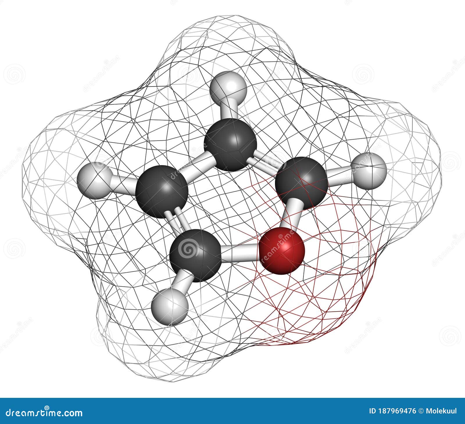 Furan Heterocyclic Aromatic Molecule. Skeletal Formula. Royalty-Free ...