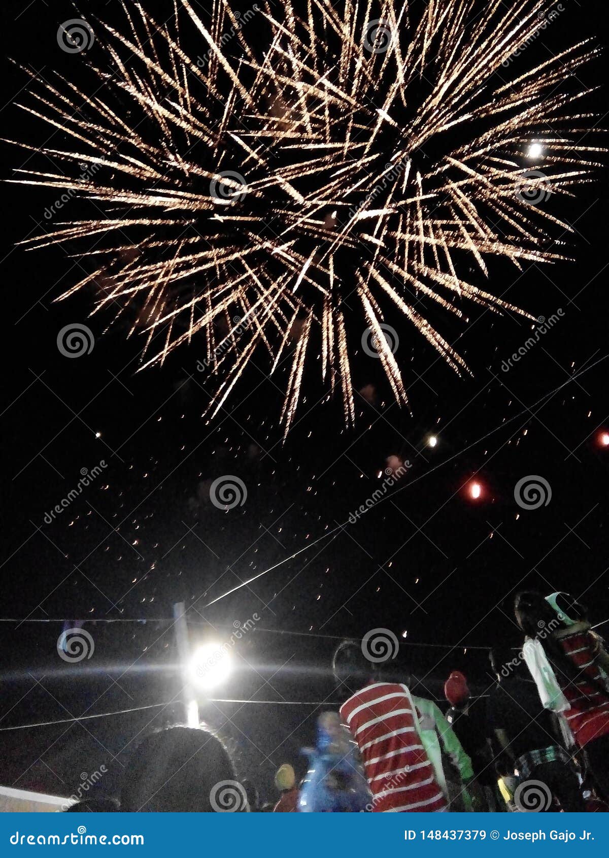 Fire Shower editorial stock image. Image of shower, nighr - 148437379