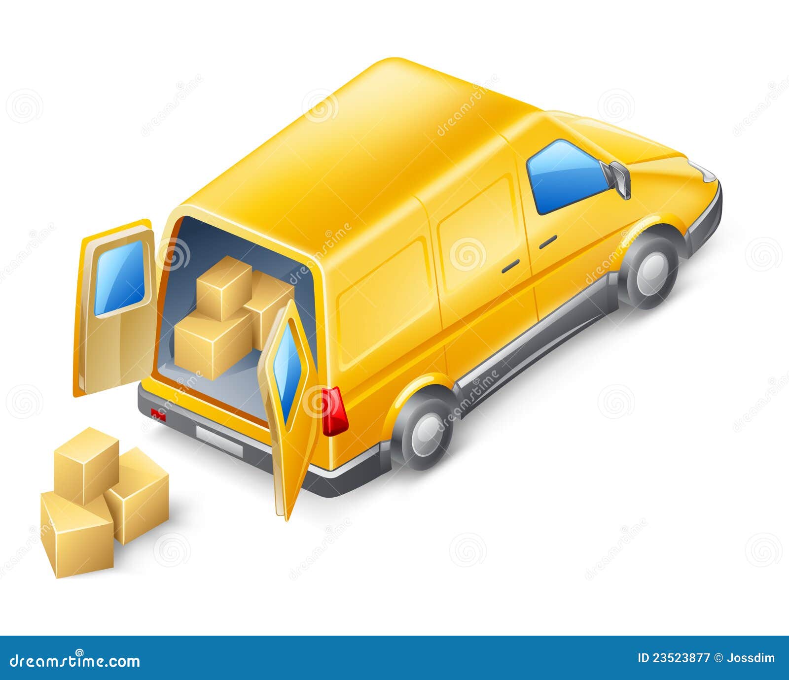 Furgone di consegna illustrazione vettoriale. Illustrazione di vettore ...