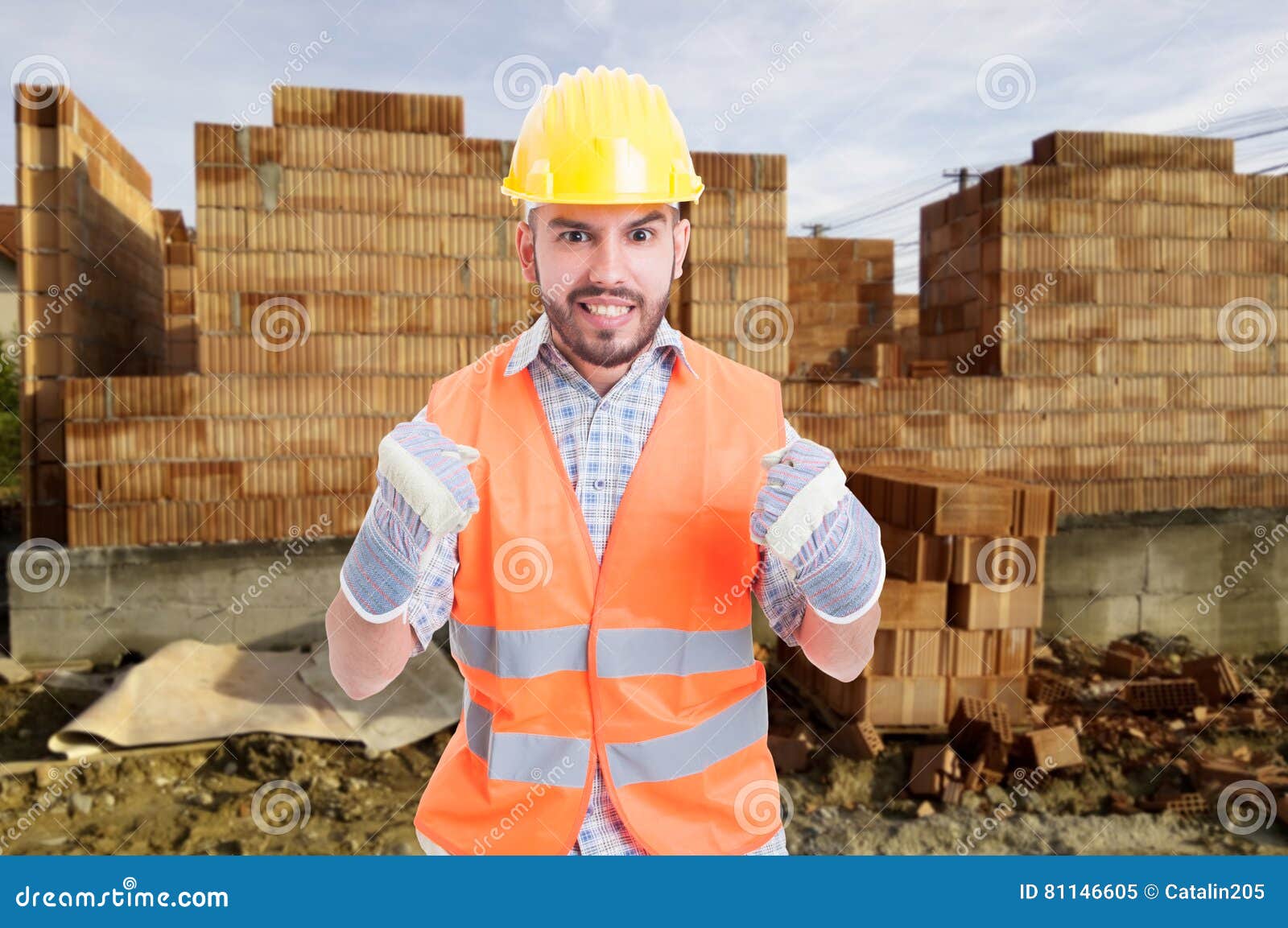 Furious Architect or Builder Having a Problem Stock Image - Image of ...