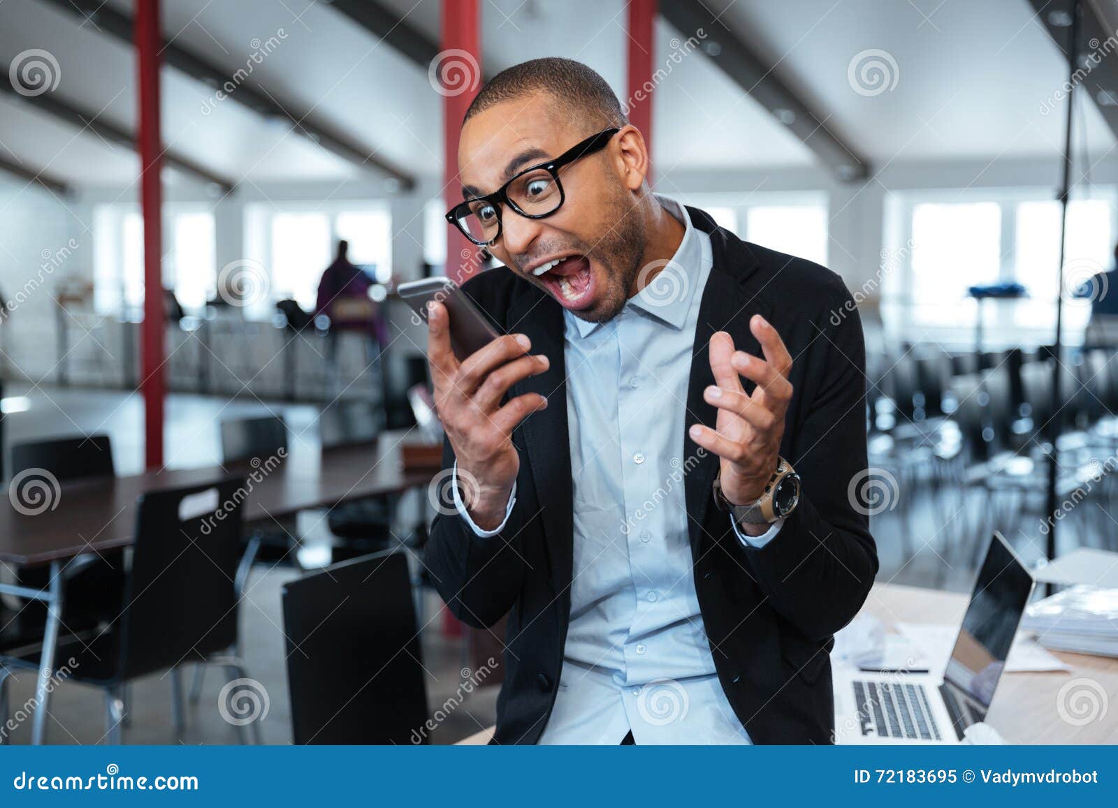Furious Bisnessman Talking on the Phone Stock Image - Image of american ...