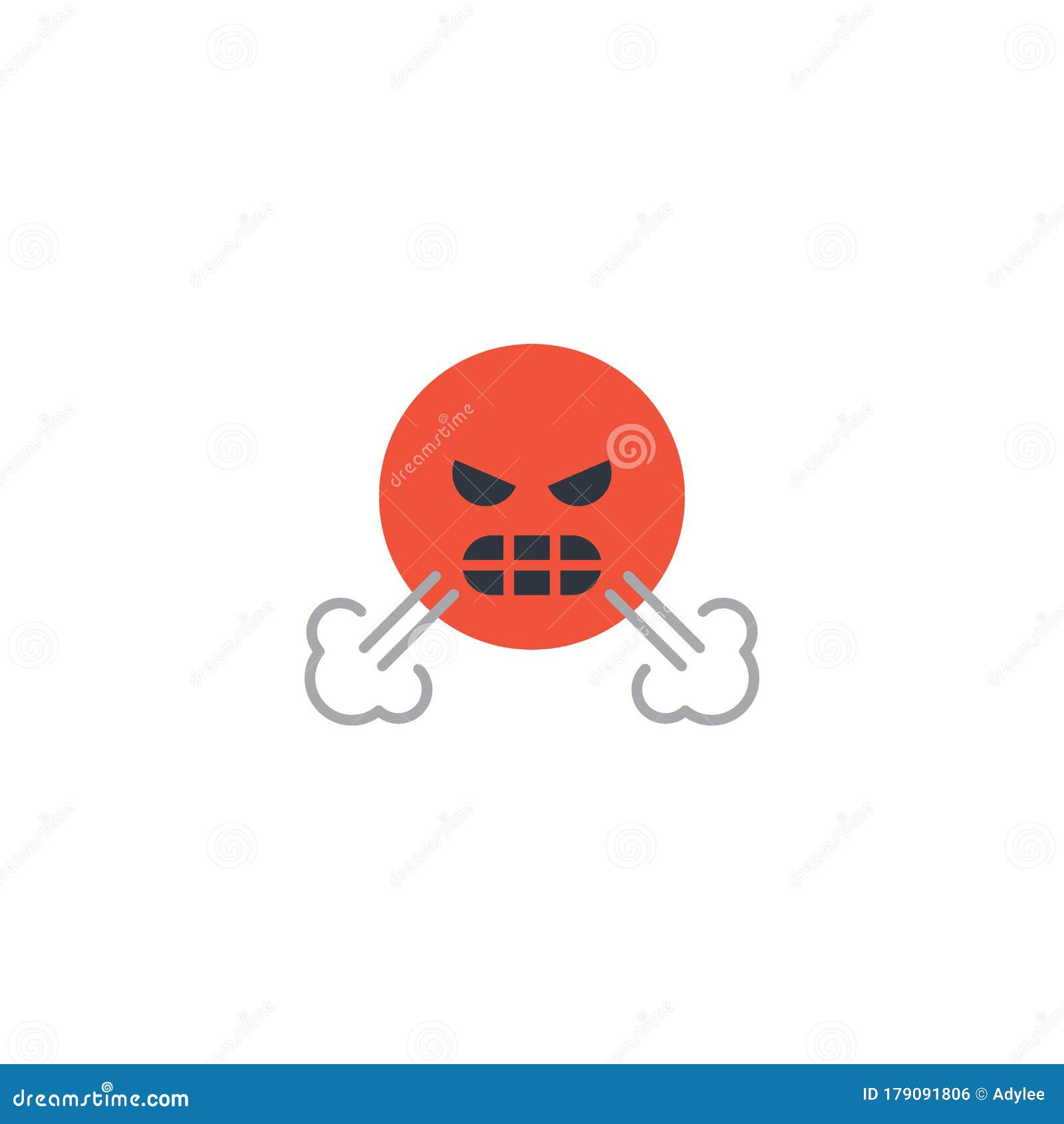 Furious Emoticon Vector Illustration | CartoonDealer.com #178973604