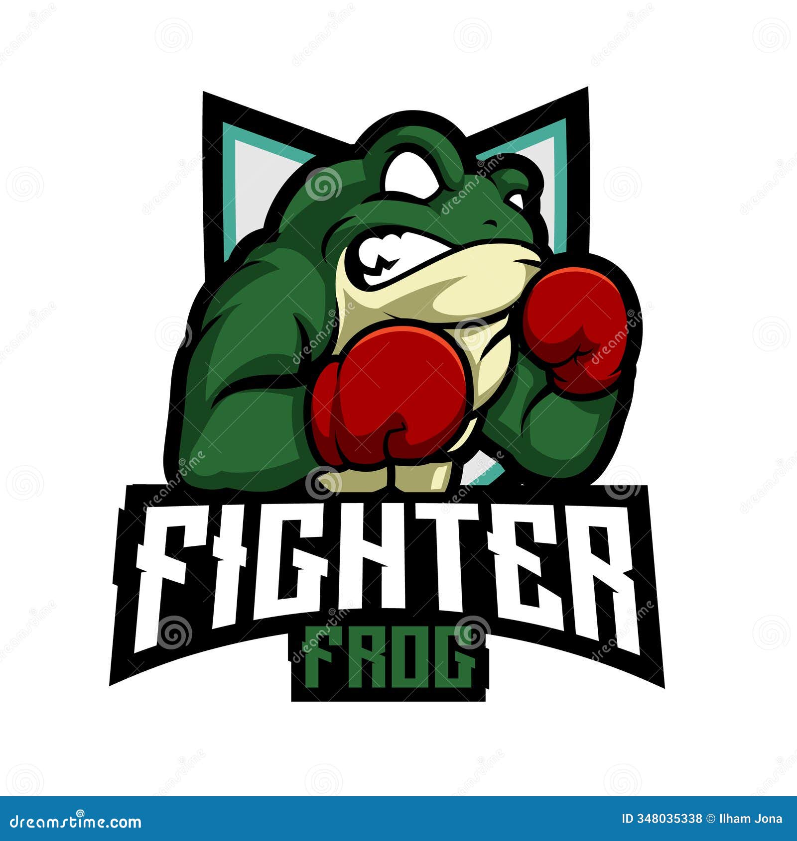 Furious Frog Boxer Logo Mascot Stock Illustration - Illustration of ...