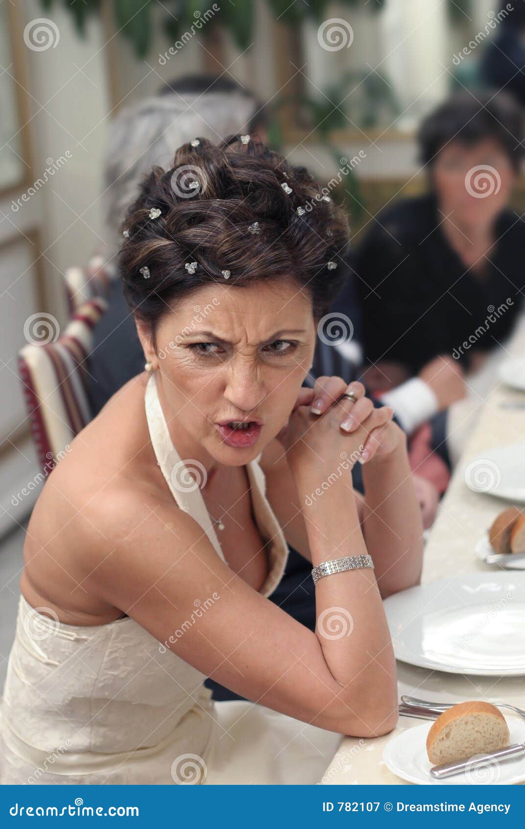 Furious lady stock image. Image of table, furious, expression - 782107