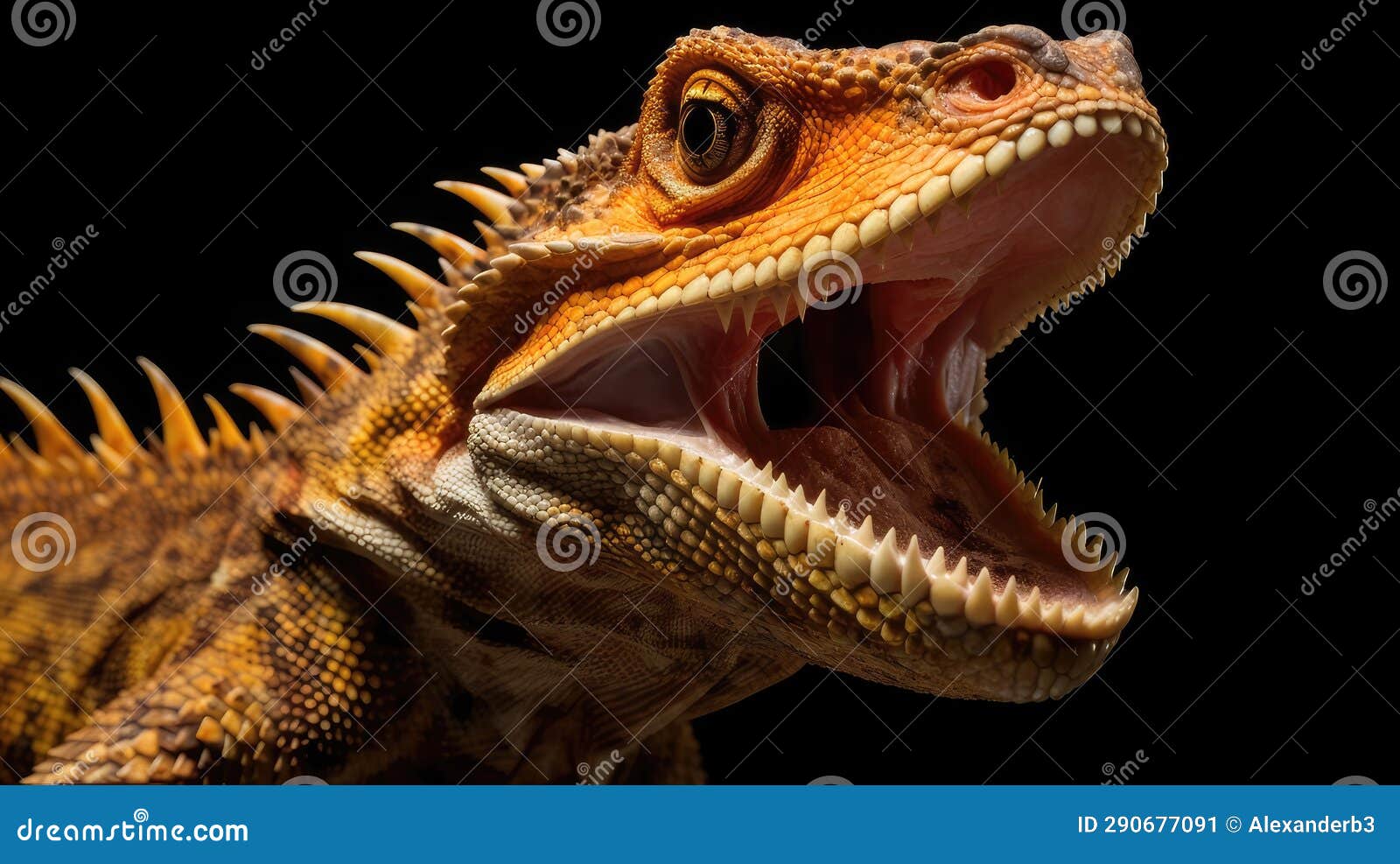 Furious Lizard in High-Resolution Image. Capturing Intense Emotions ...