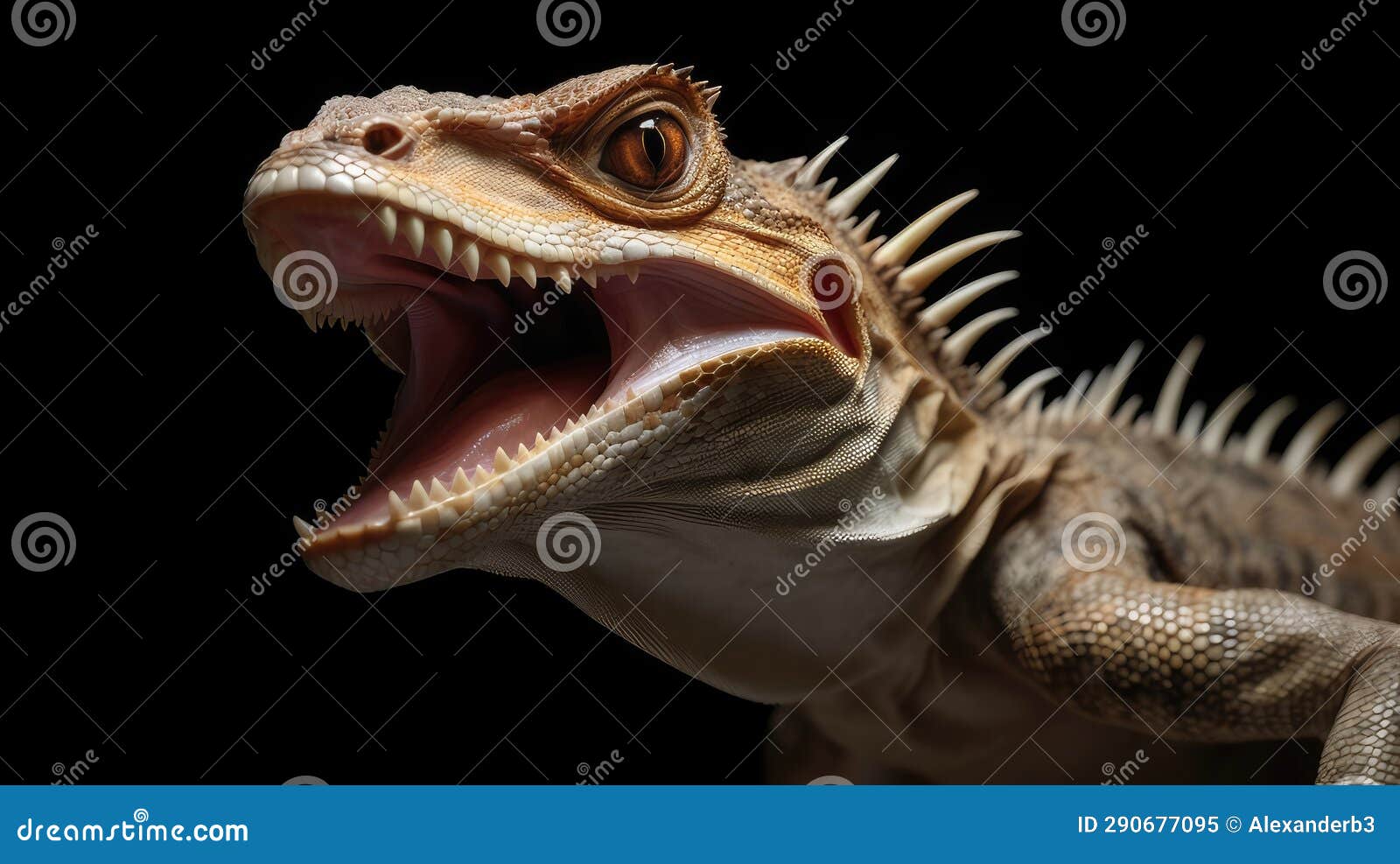 Furious Lizard In High-Resolution Image. Capturing Intense Emotions ...