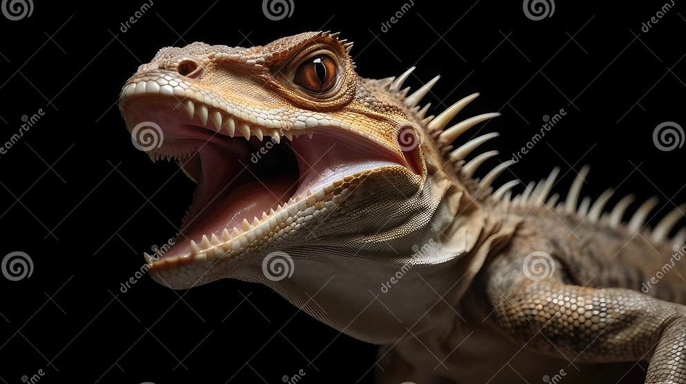 Furious Lizard in High-Resolution Image. Capturing Intense Emotions ...
