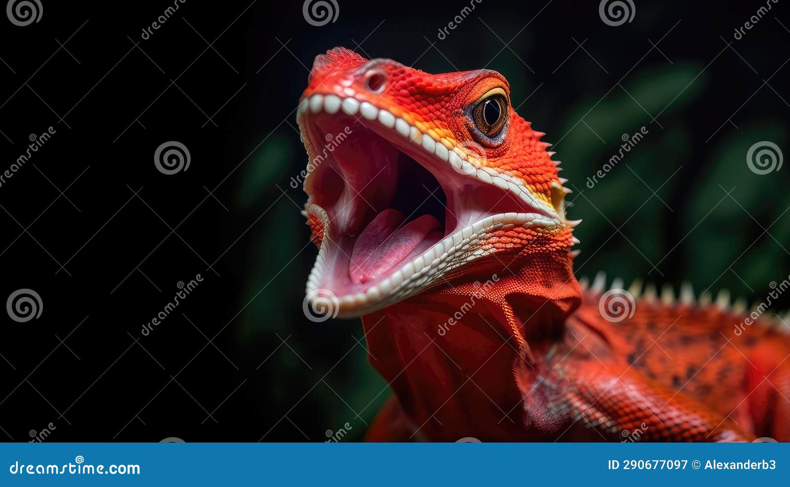 Furious Lizard in High-Resolution Image. Capturing Intense Emotions ...