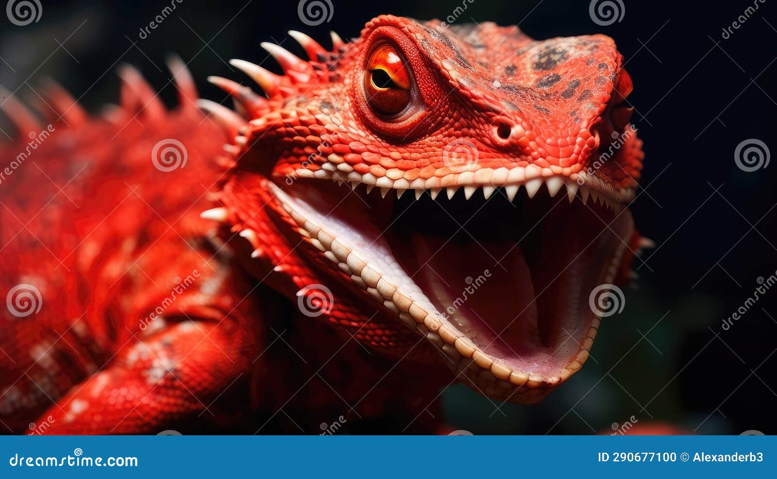 Furious Lizard in High-Resolution Image. Capturing Intense Emotions ...