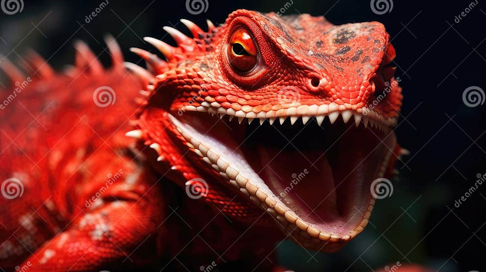 Furious Lizard in High-Resolution Image. Capturing Intense Emotions ...