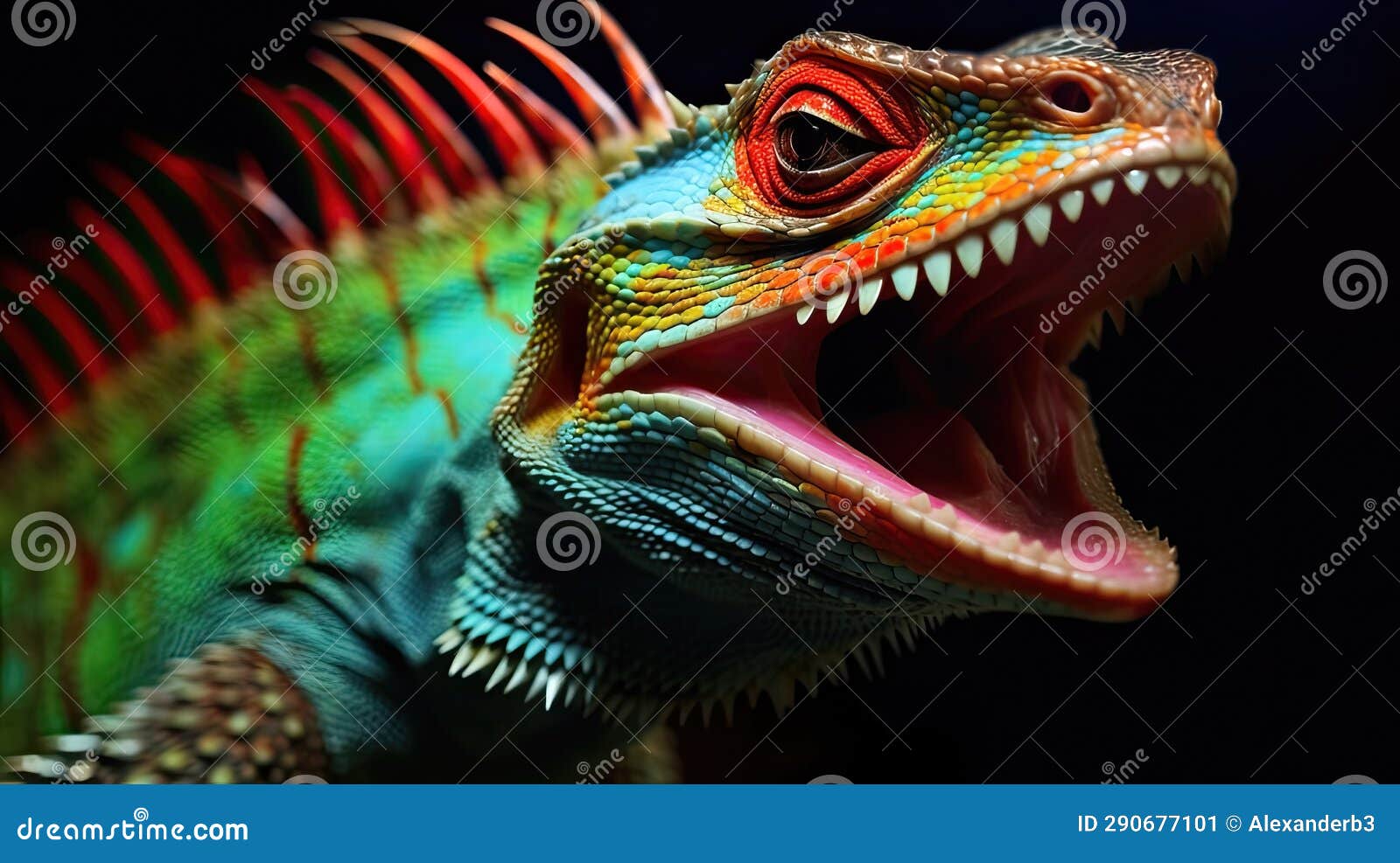 Furious Lizard in High-Resolution Image. Capturing Intense Emotions ...