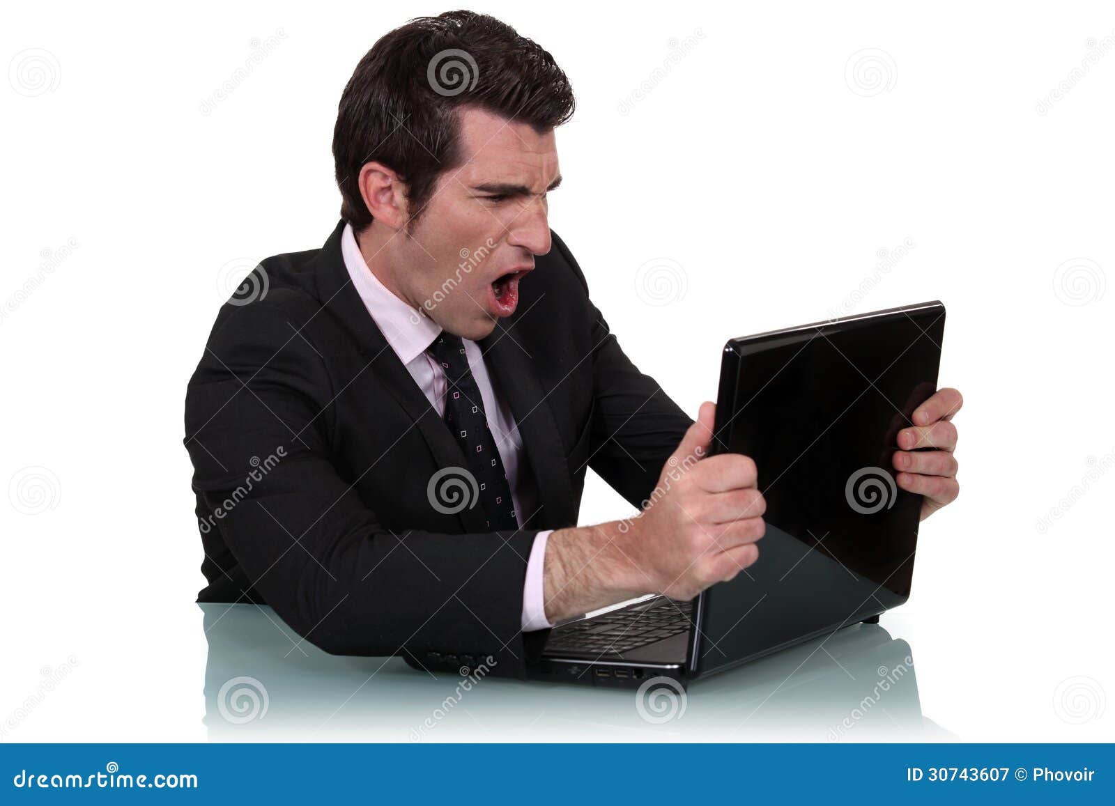 Furious man screaming stock image. Image of breaking - 30743607