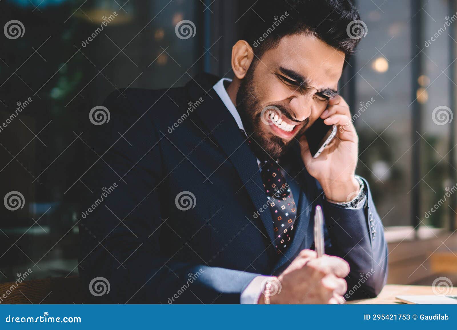 Furious Man Talking Assistant and Feeling Angry Stock Image - Image of ...