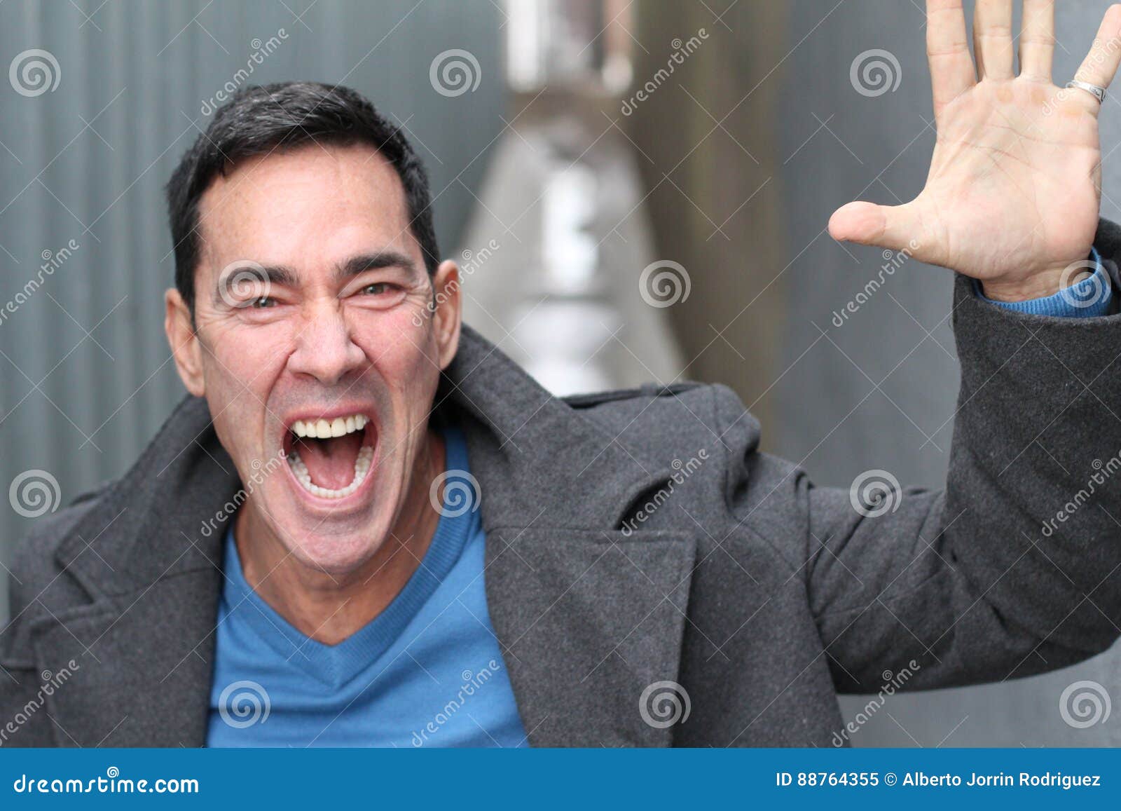Furious Man Yells, Out of Control or Insane Stock Image - Image of ...