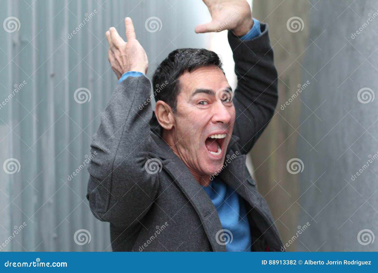Furious Man Yells, Out of Control or Insane Stock Photo - Image of ...