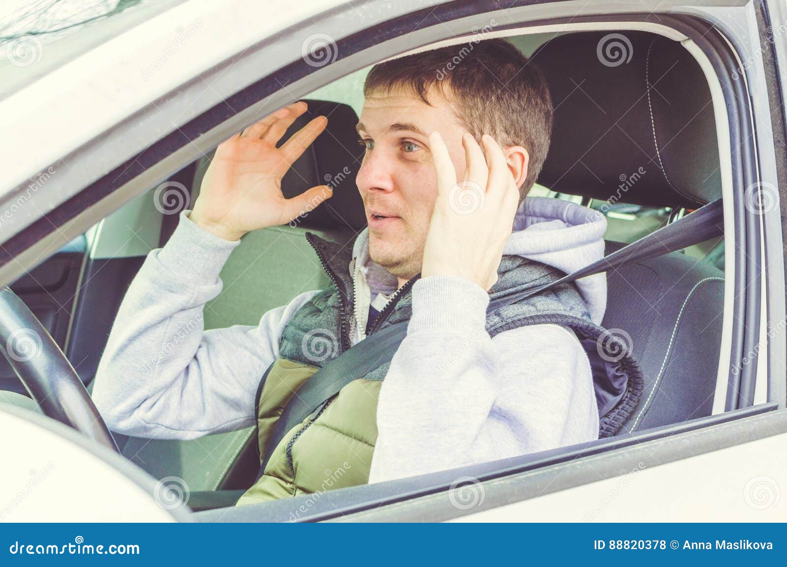 Furious and Reckless Driver. Danger Driving Concept Stock Photo - Image ...