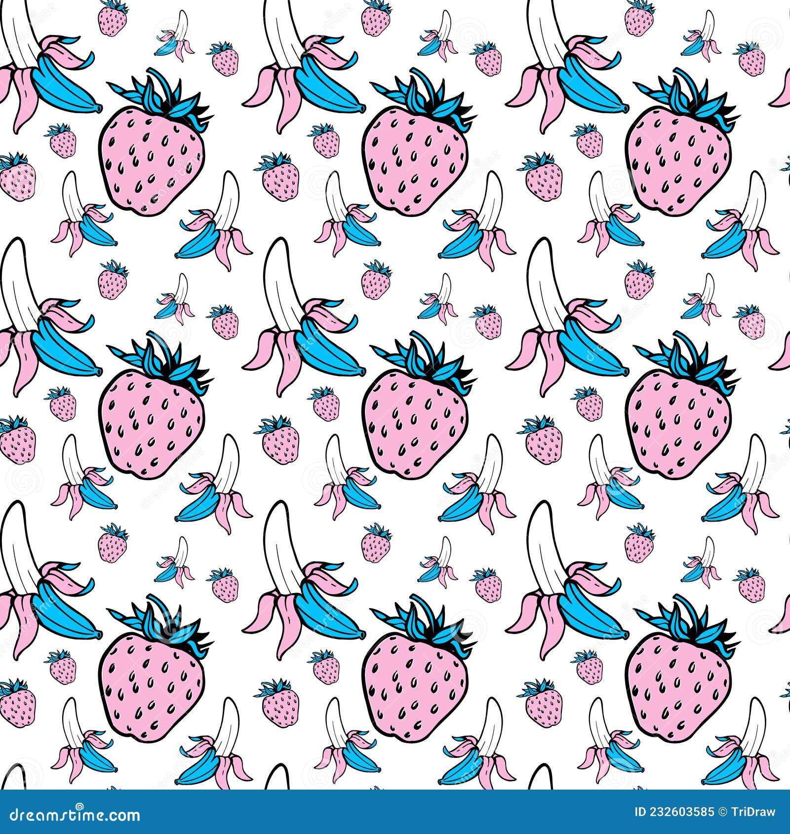 Furits Seamless Pattern Design Stock Vector - Illustration of summer ...