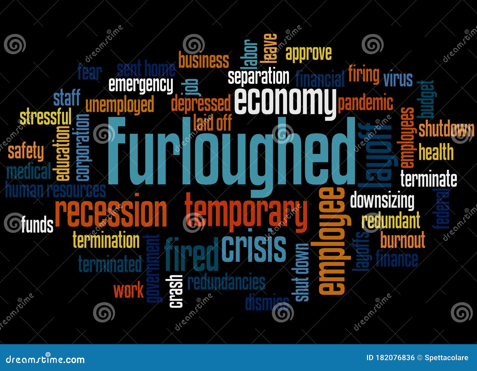 Furloughed Word Cloud Concept 3 Stock Photography | CartoonDealer.com ...