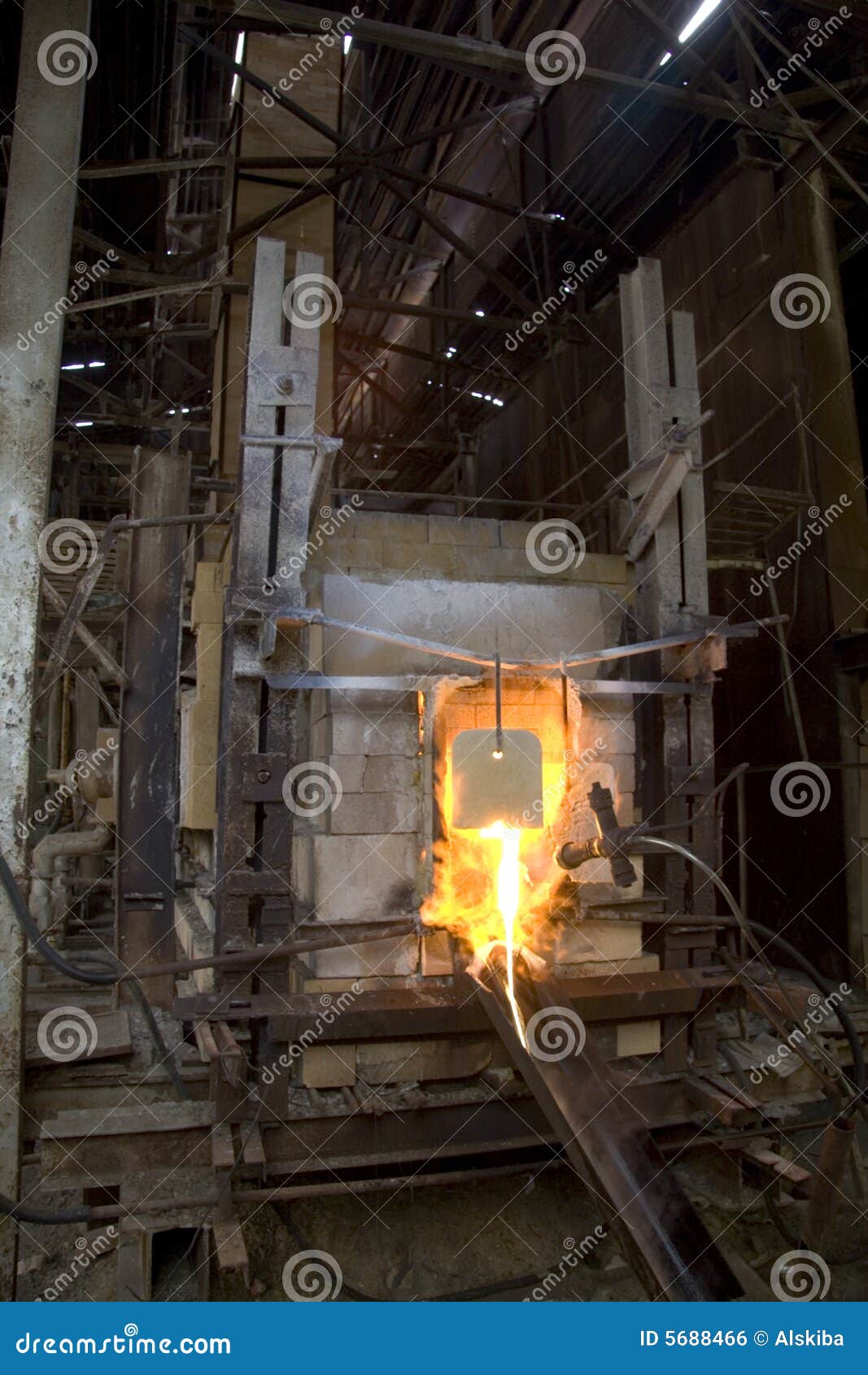 The Furnace for Cooking Glass Stock Photo - Image of smoke, industry ...