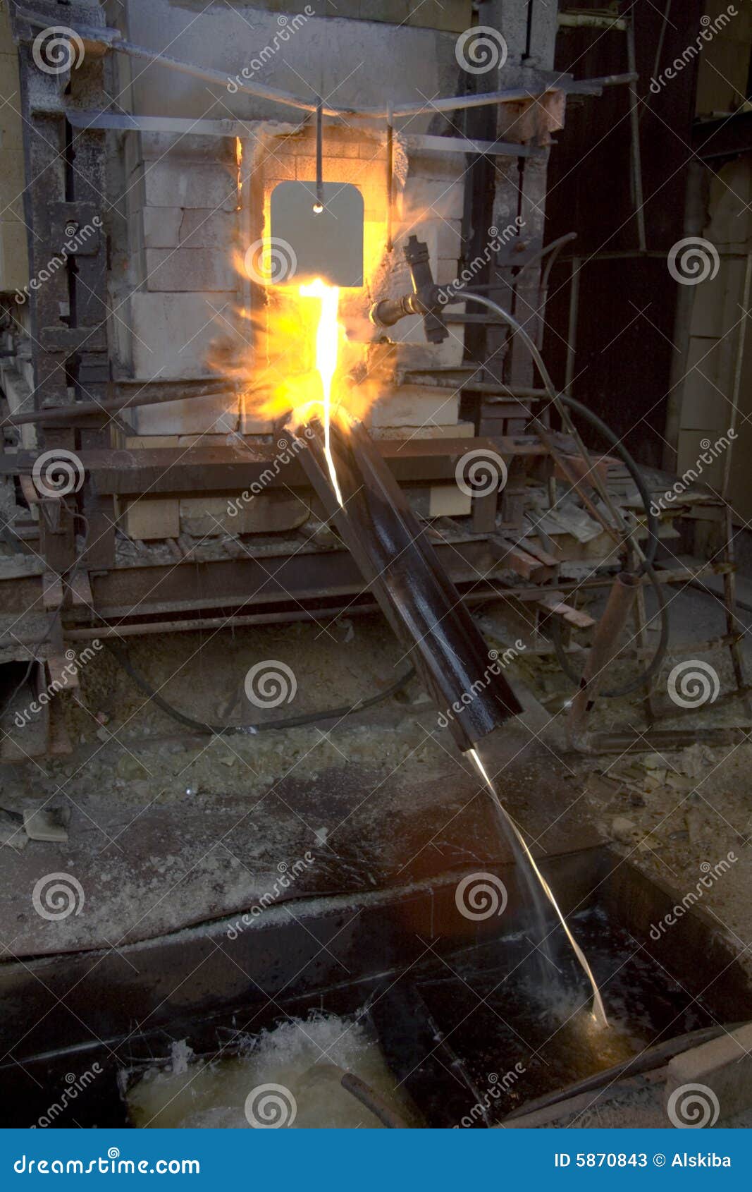 The Furnace for Cooking Glass Stock Image - Image of brick, torch: 5870843