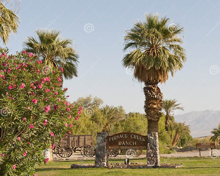 Furnace Creek Ranch stock photo. Image of vacations, sign - 14437452