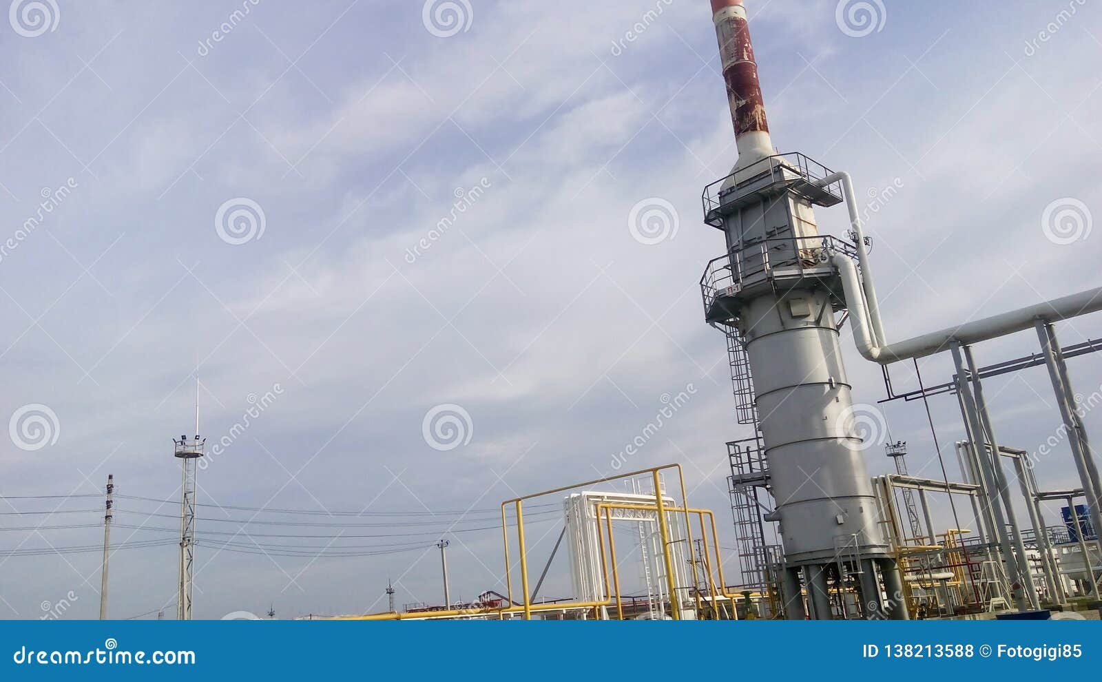 Furnace for Heating Oil at the Refinery Stock Photo - Image of ...
