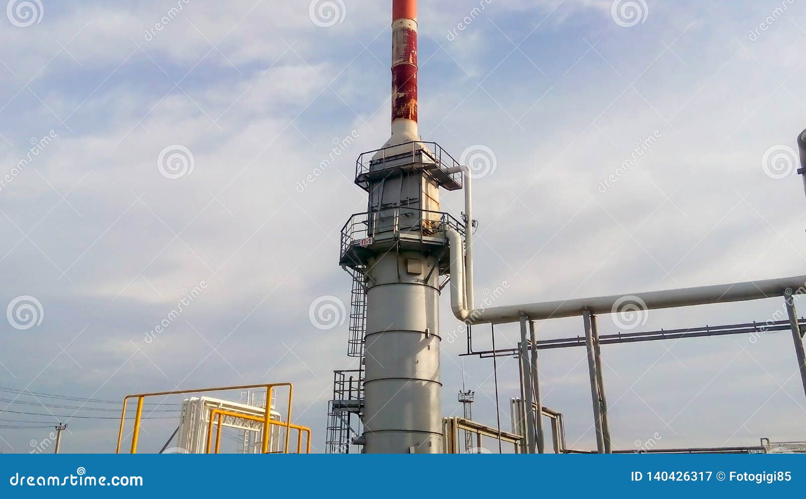 Furnace for Heating Oil at the Refinery Stock Image - Image of ...