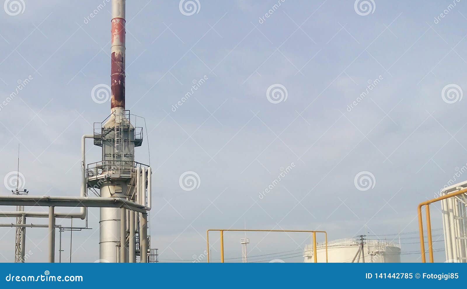The Equipment Of Oil Refining, Detail Of Oil Pipeline With Valves In ...