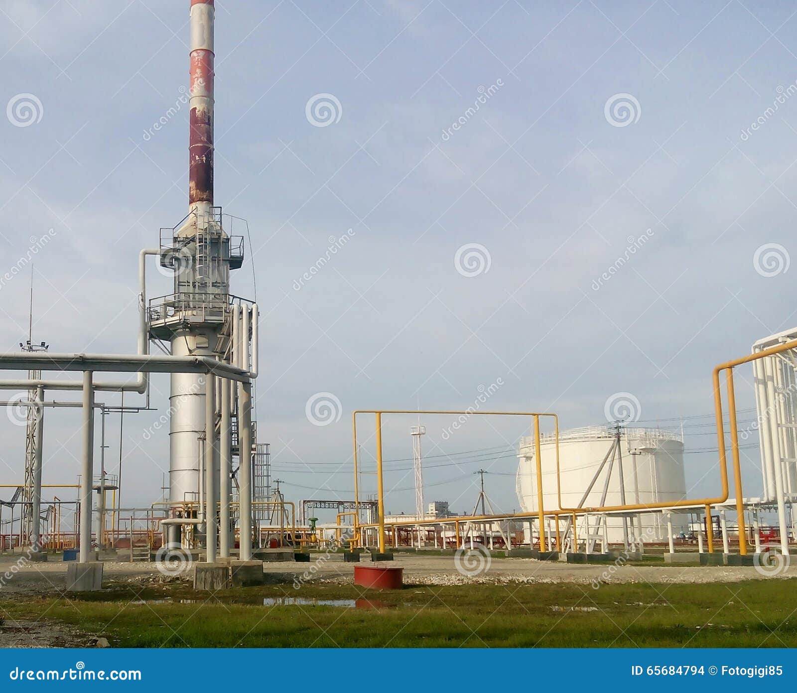 Furnace for Heating Oil at the Refinery Stock Photo - Image of assembly ...