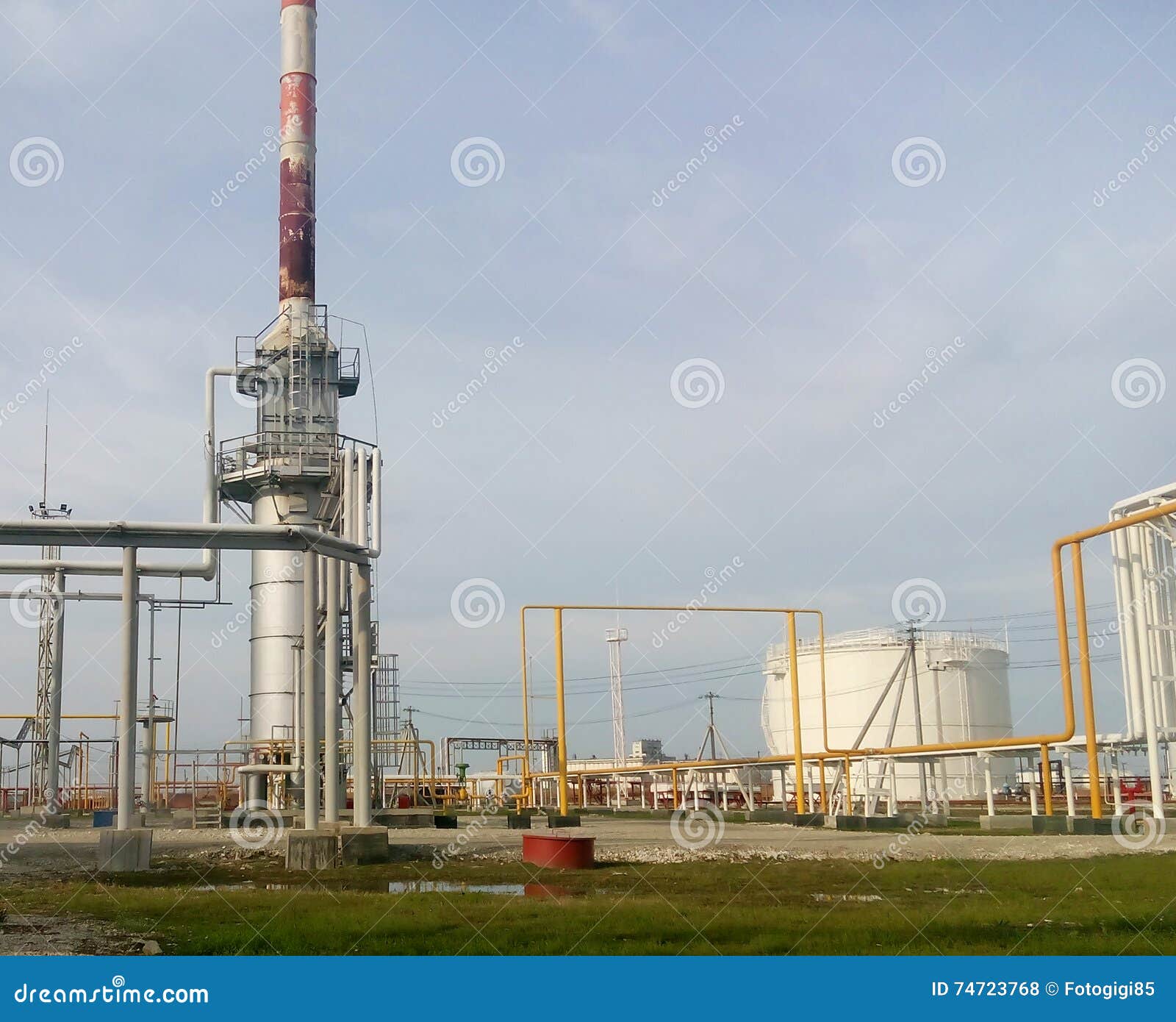 Furnace for Heating Oil at the Refinery Stock Photo - Image of diesel ...