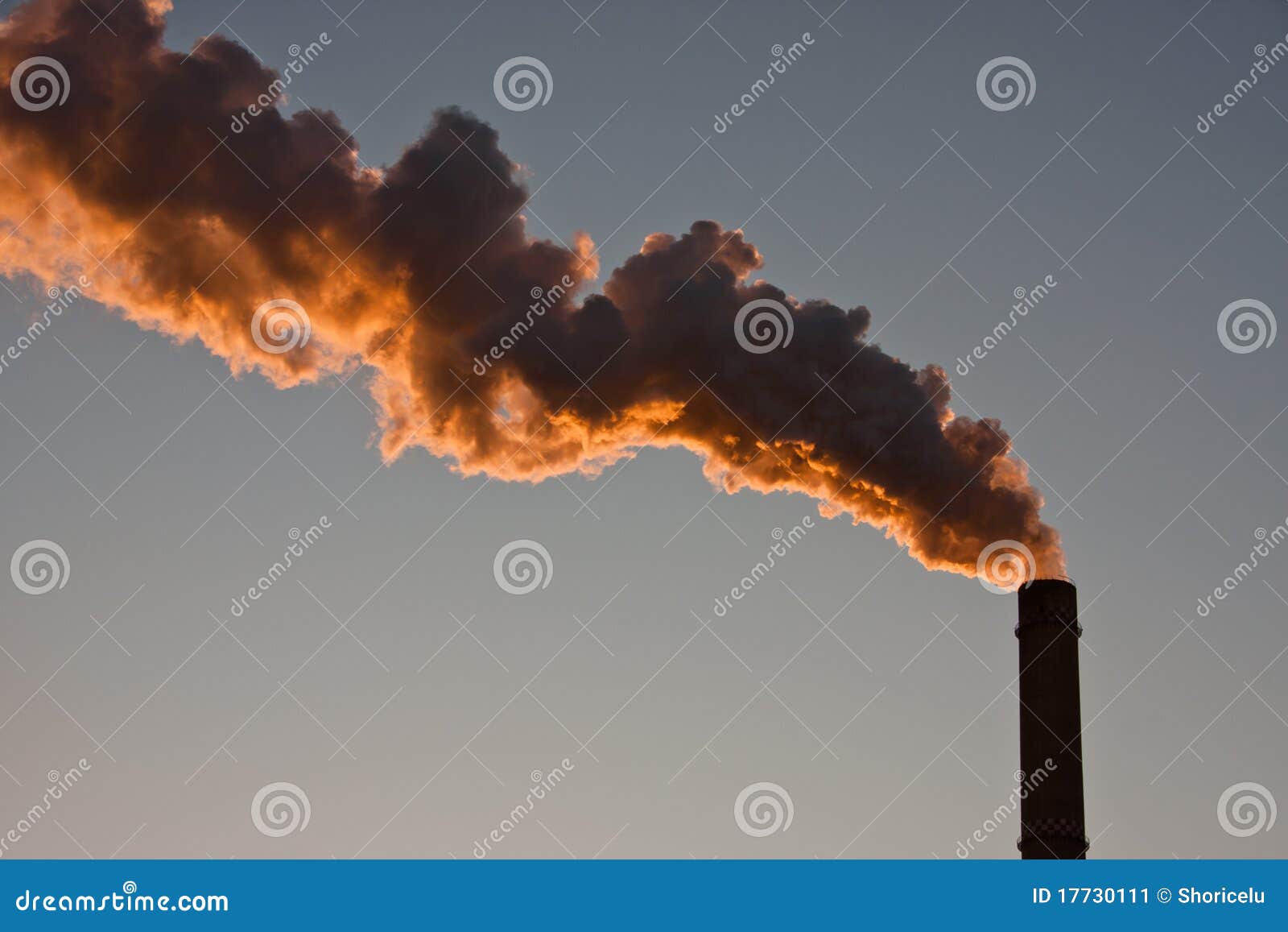 Dark Smoke Coming Out from a Polluting Furnace Stock Image - Image of ...