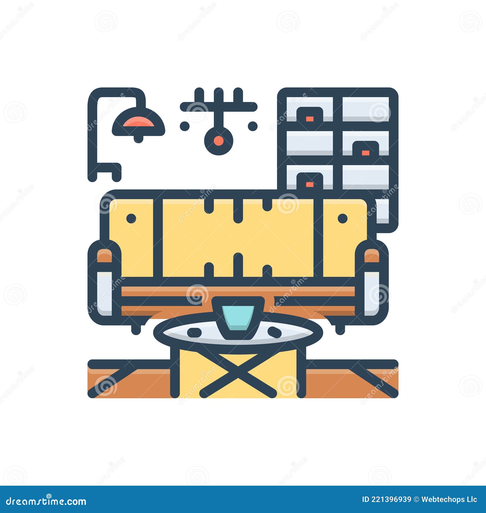 Color Illustration Icon for Furnished, Equipped and Fitted Stock ...