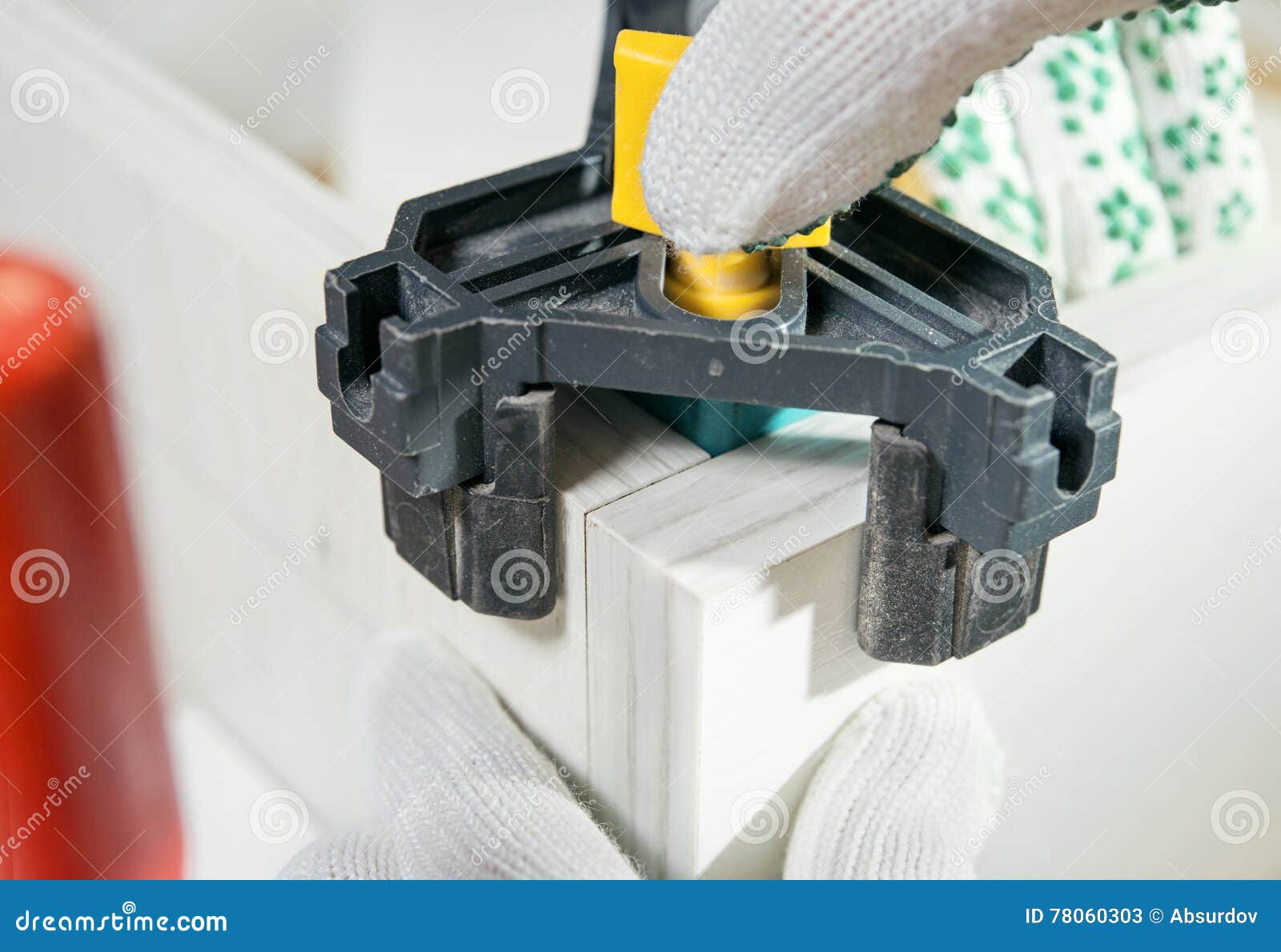 Furniture Assembly of Box. Corner Konfirmat To Create a Right Angle in ...