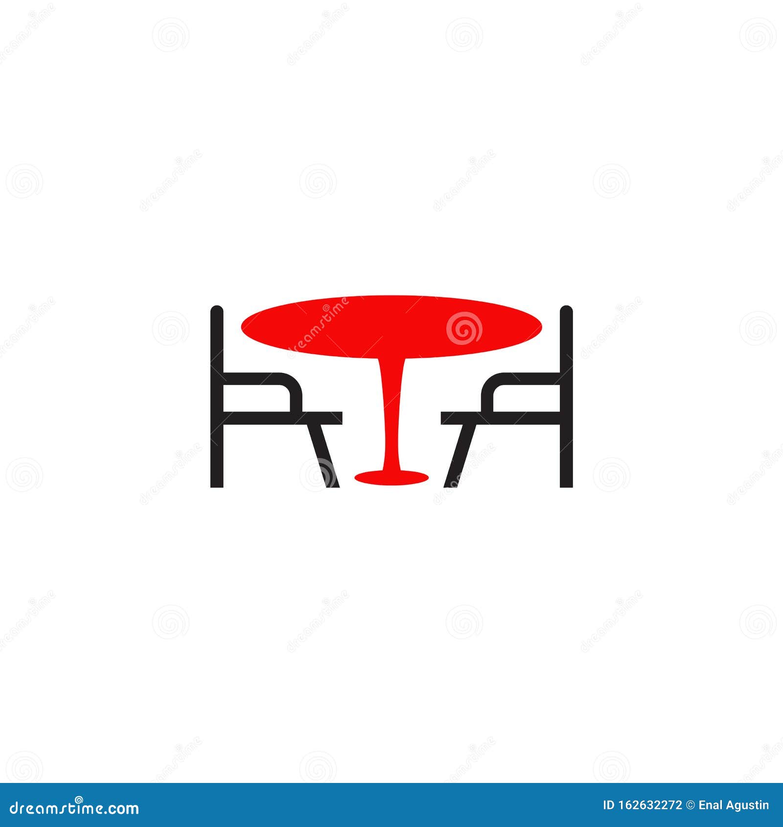 Furniture Company Logo Design with Using Table and Chair Icon Design ...