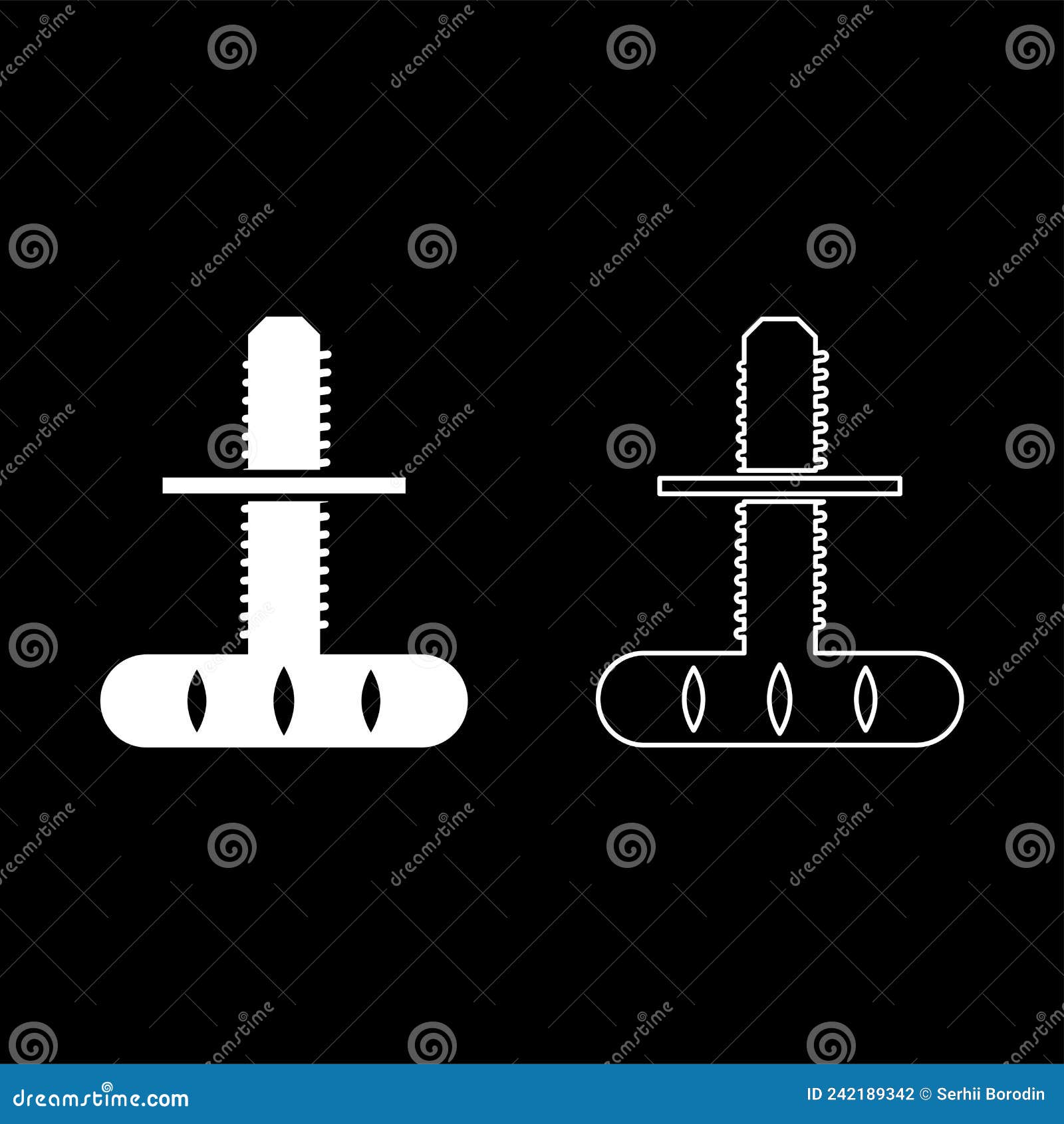 Furniture Leg Adjustable Support Set Icon White Color Vector ...