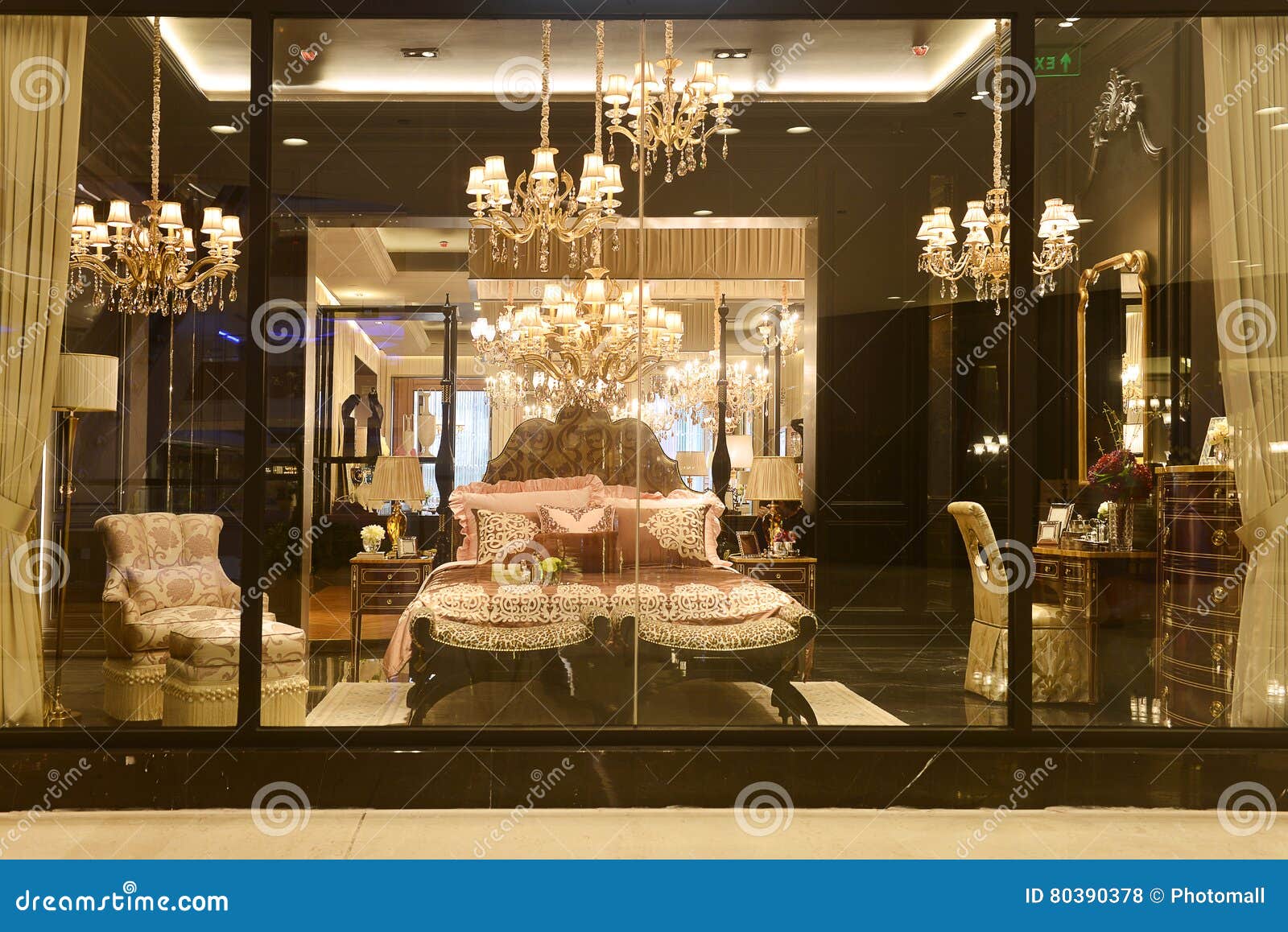 Furniture Lighting Display Window Shop Window Store Window Royalty-Free ...